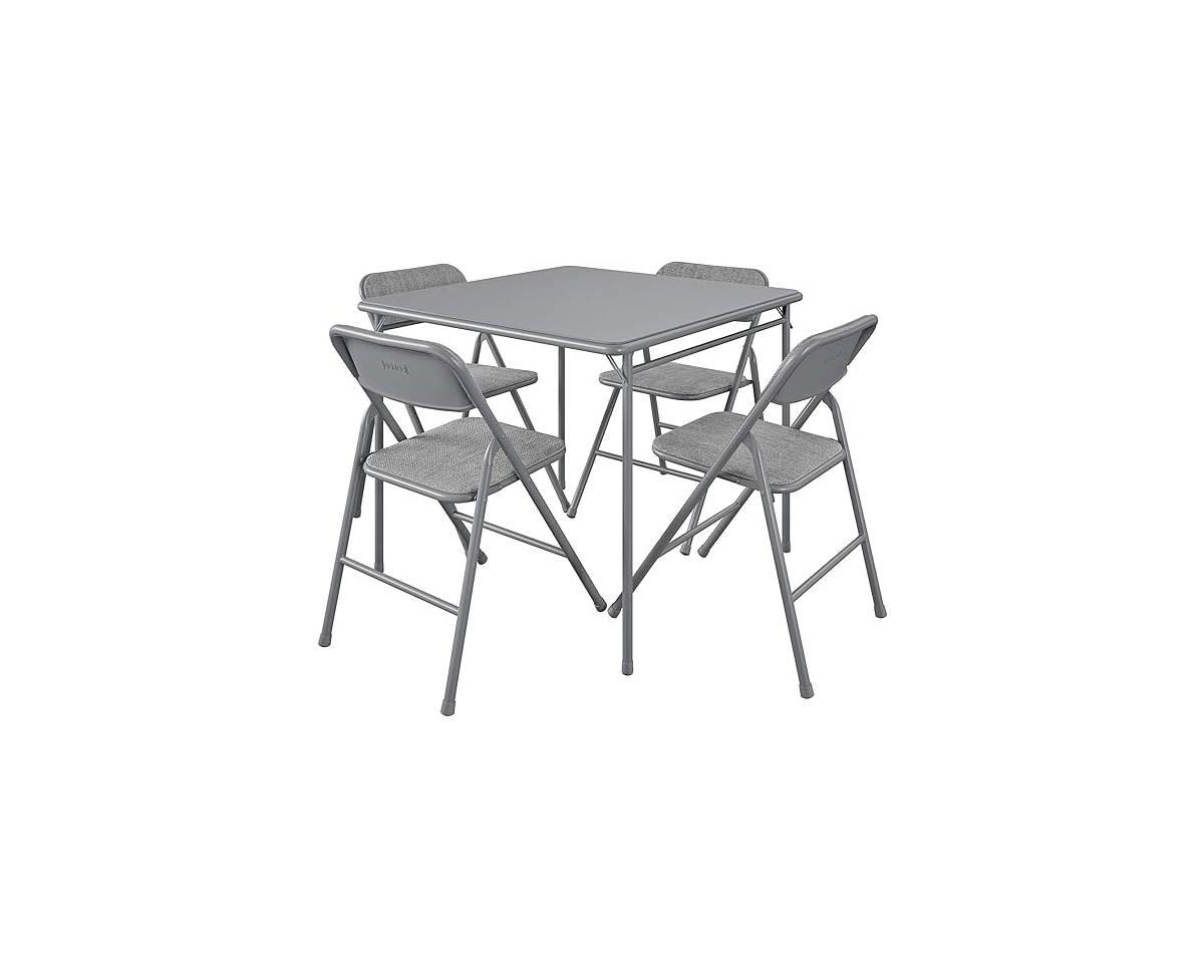 Click here for 5-Piece Square Folding Dining Table Set with 4 Cha... prices