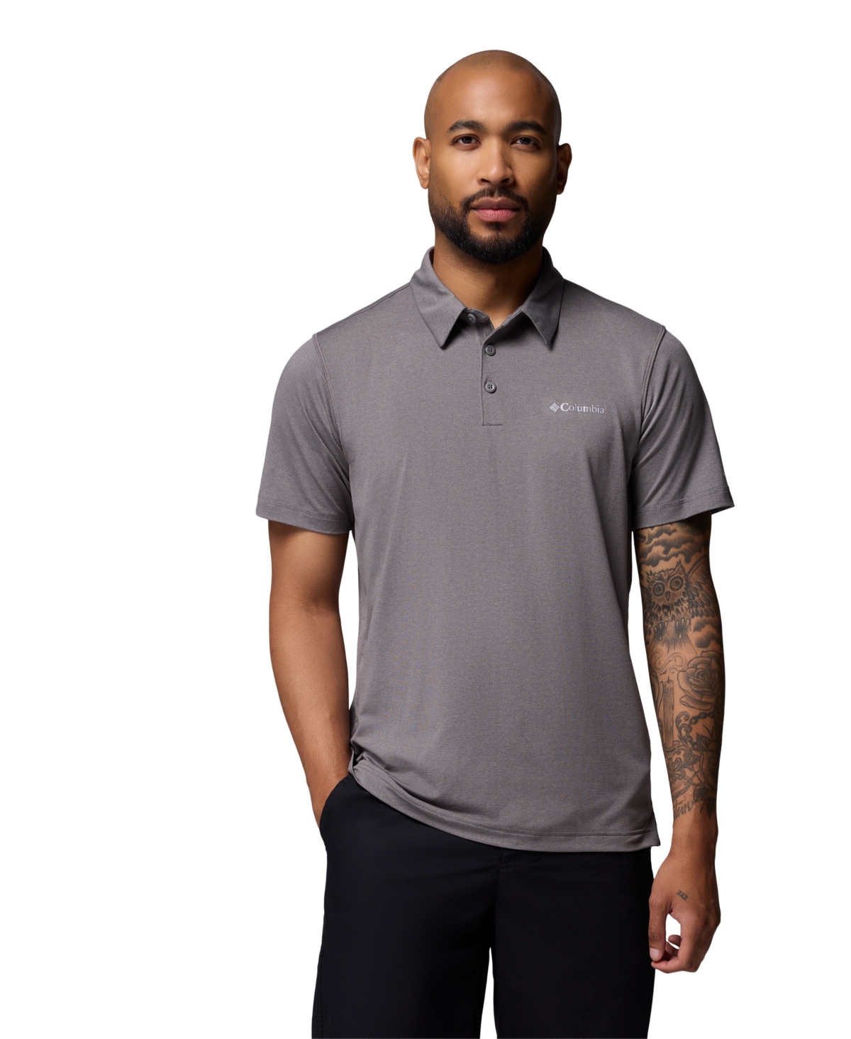 Click here for Columbia Mens Carter Crest Polo Shirt - City gray prices