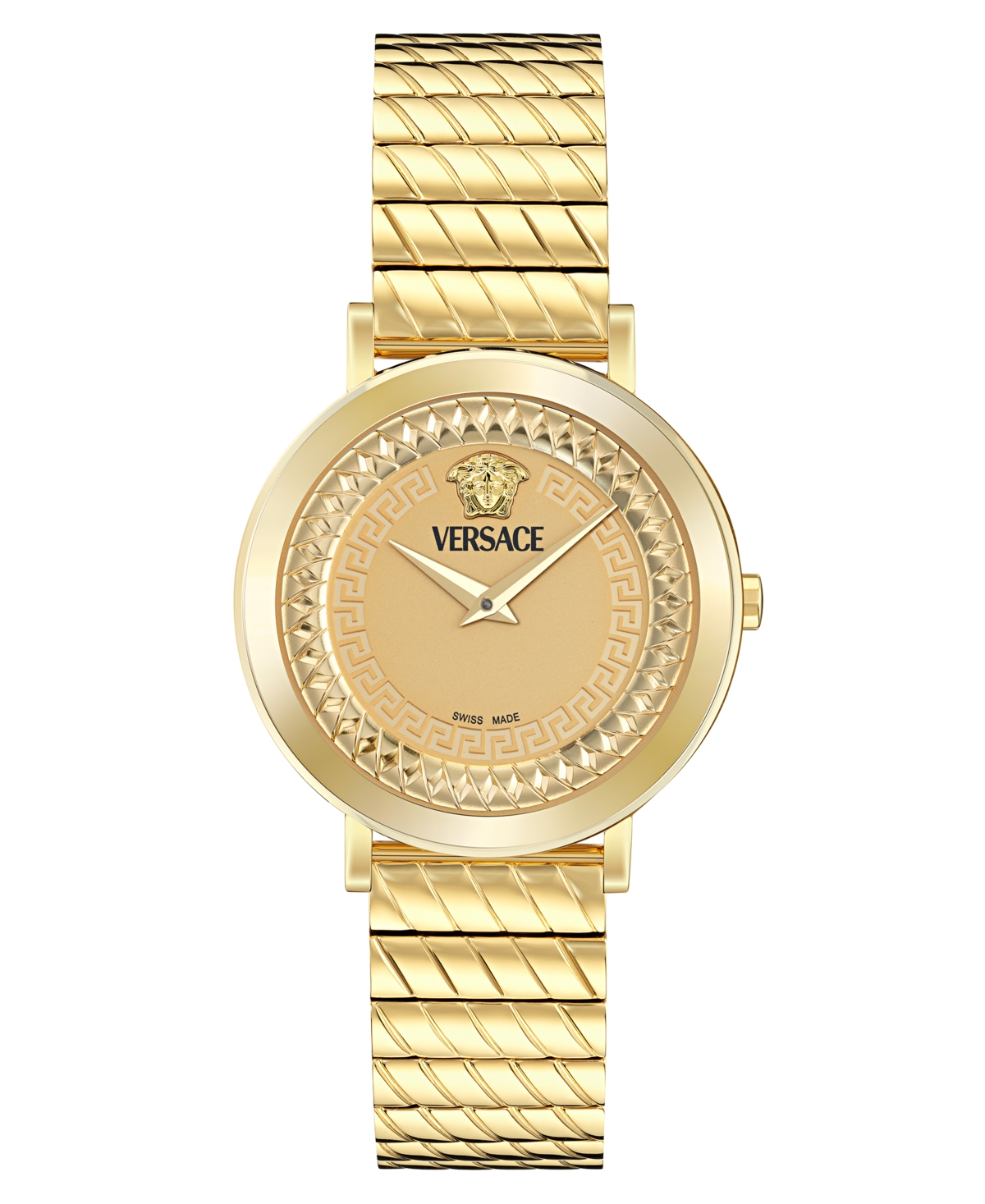 Click here for Versace Womens Swiss Delphinus Gold Ion Plated Bra... prices