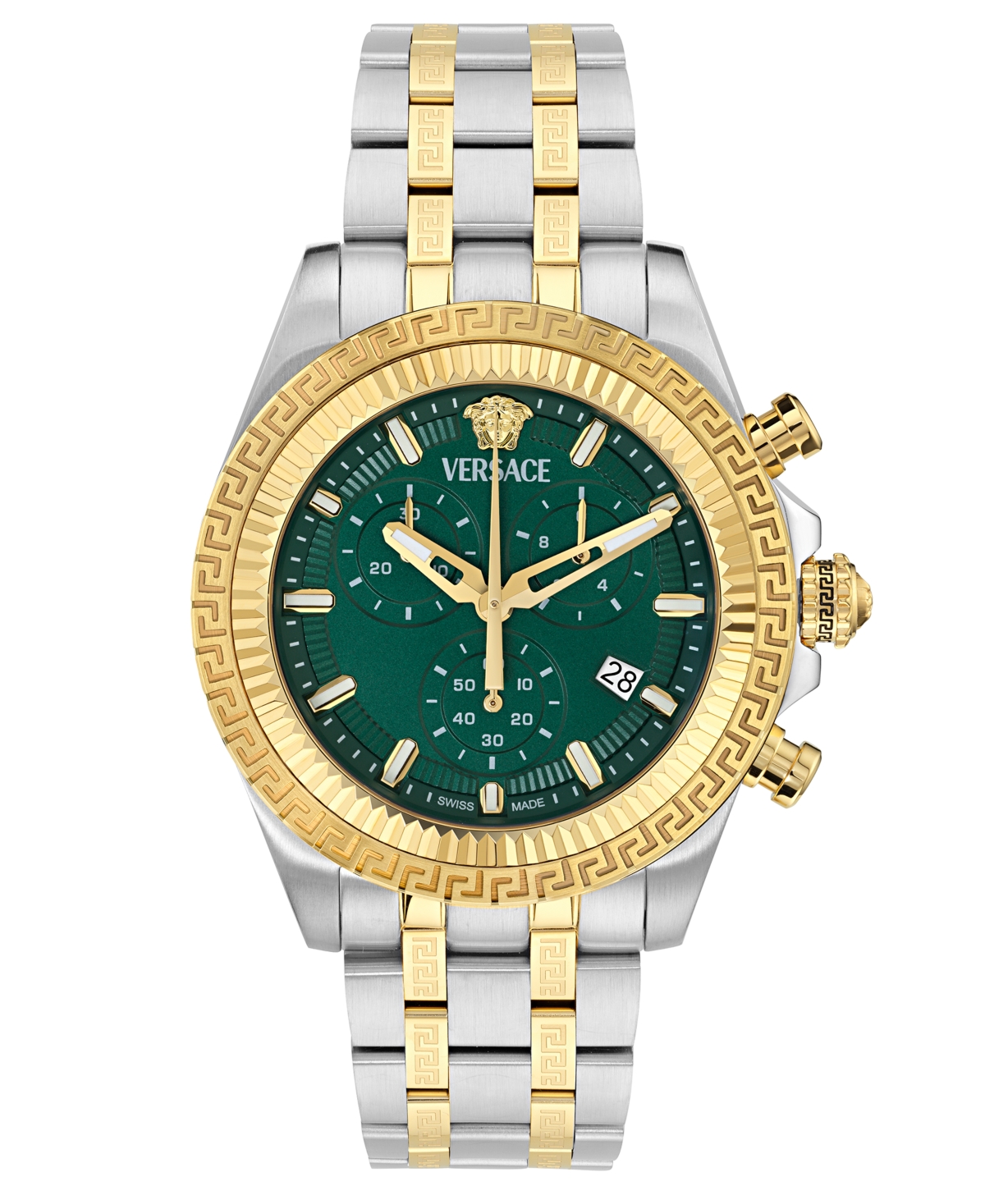 Click here for Versace Mens Swiss Chronograph Fornax Two-Tone Bra... prices