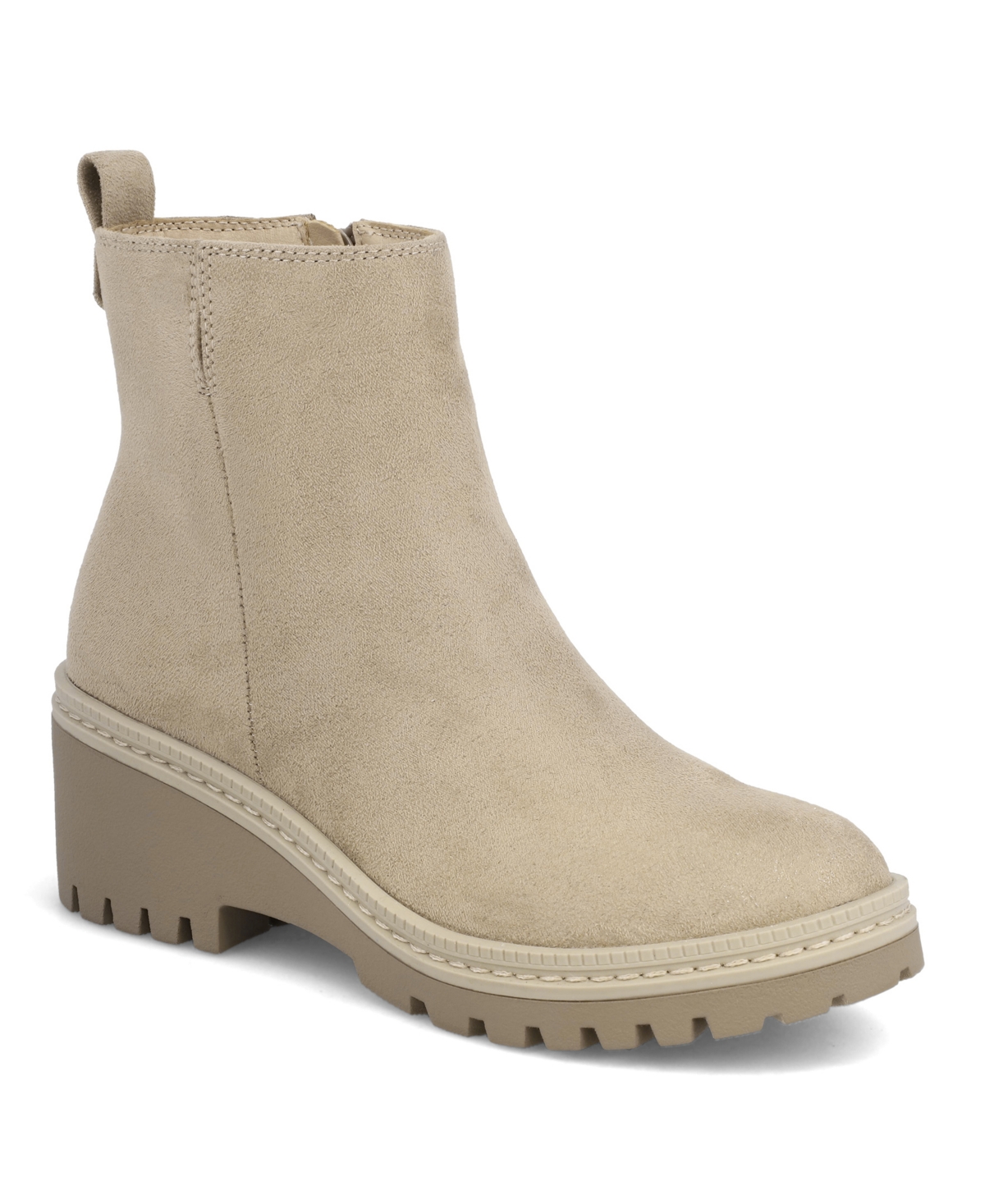 Click here for Mia Womens Phinly Block Heel Ankle Booties - Taupe... prices