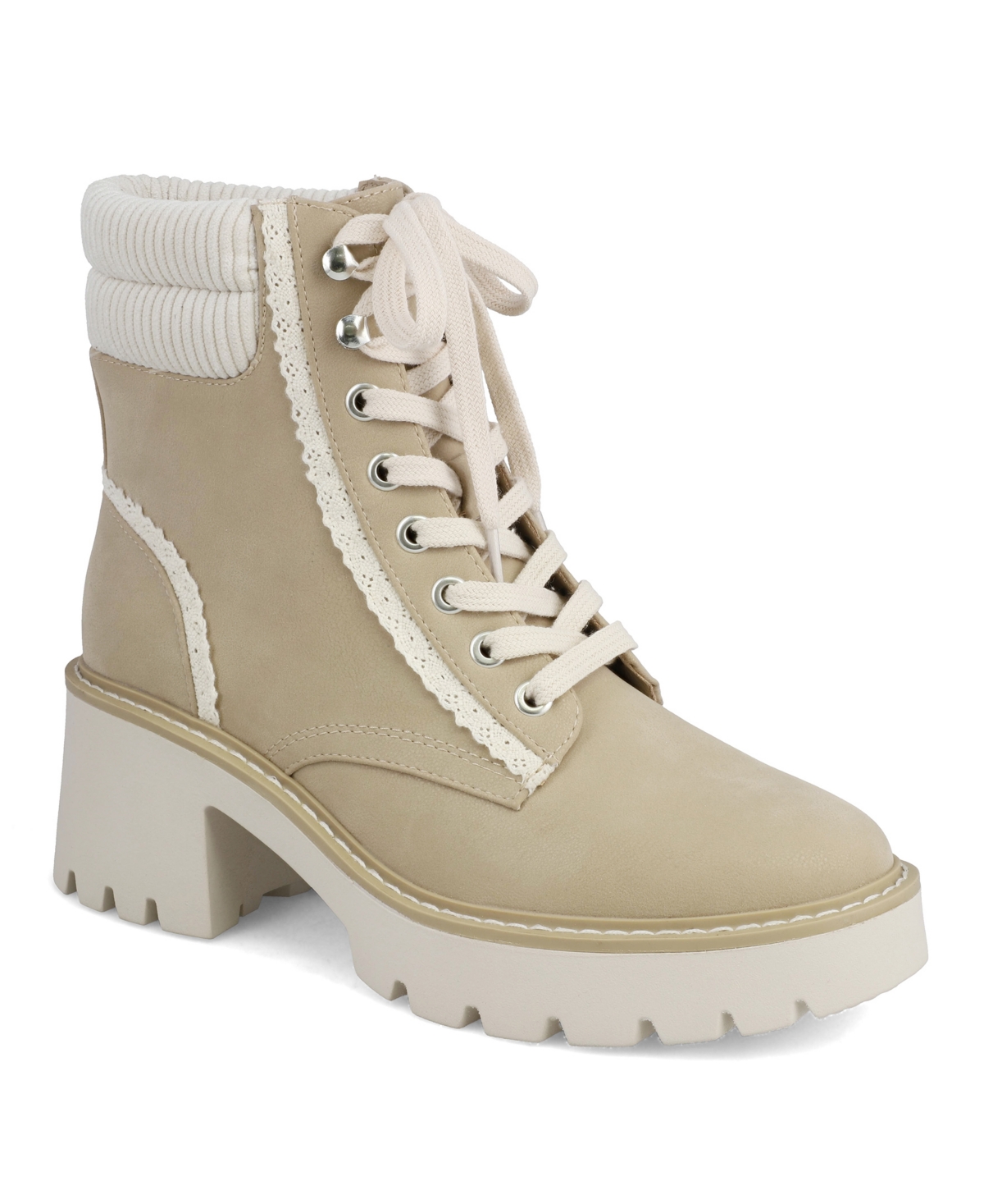 Click here for Mia Womens Nakoma Block Heel Lace-Up Ankle Booties... prices