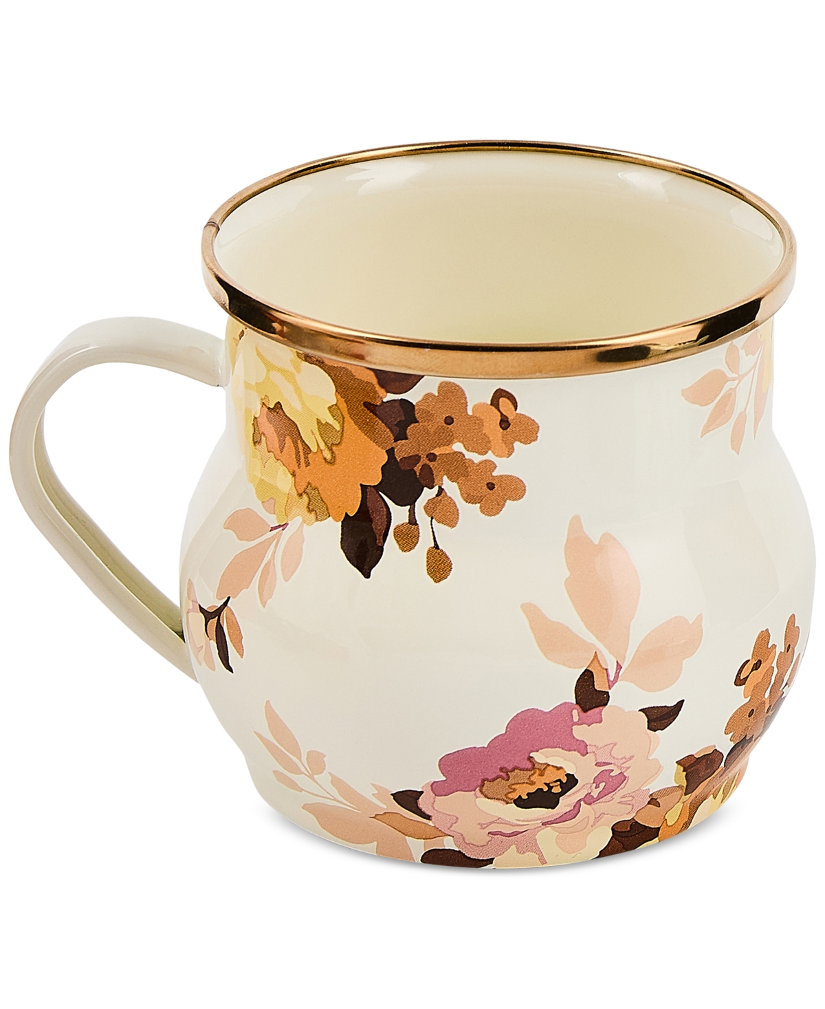 Click here for Mackenzie-Childs Wild Rose White Mug - Mocha prices