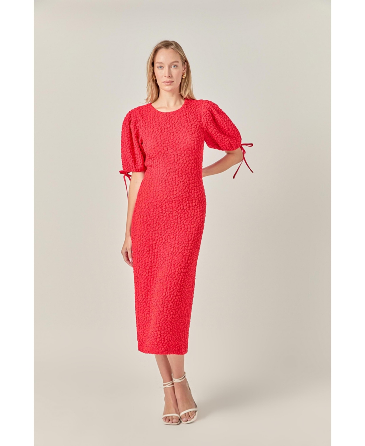 Click here for English Factory Womens Smocked Midi Dress - Red prices