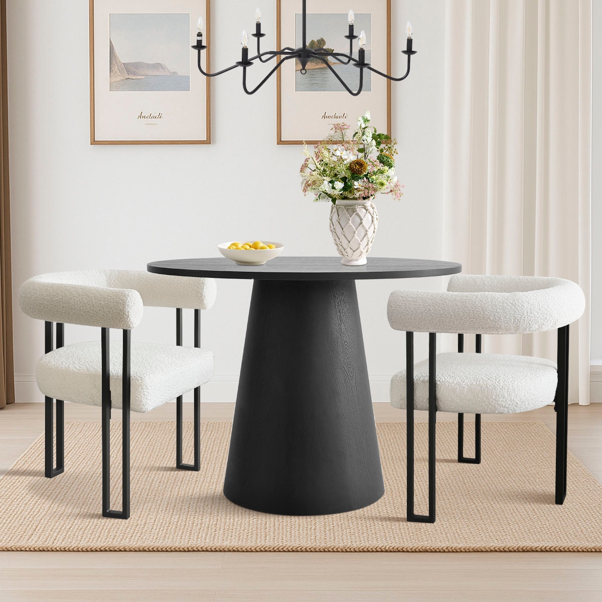 Click here for Maison Boucle Compact 35 Inch Round Dining Table S... prices