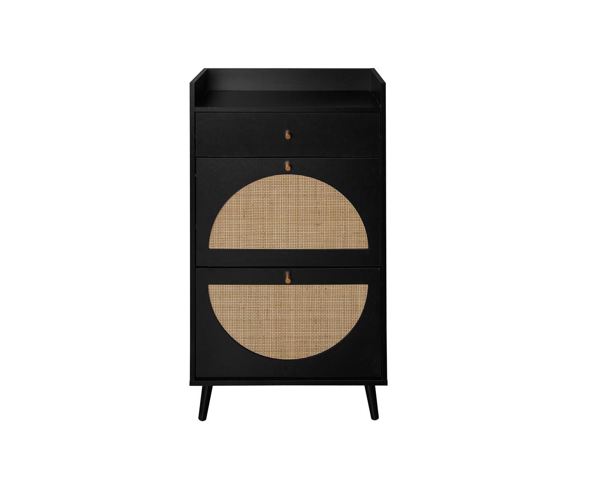 Click here for Casainc Rattan 2 Door Shoe Cabinet with 1 Drawer -... prices