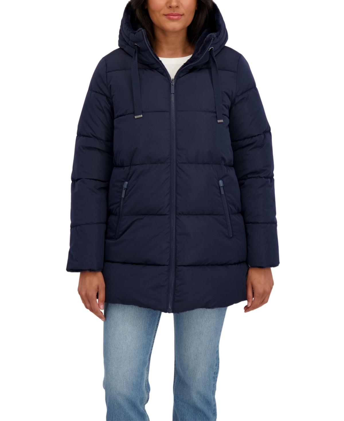 Click here for Sebby Collection Womens 3/4 Reversible Puffer Jack... prices