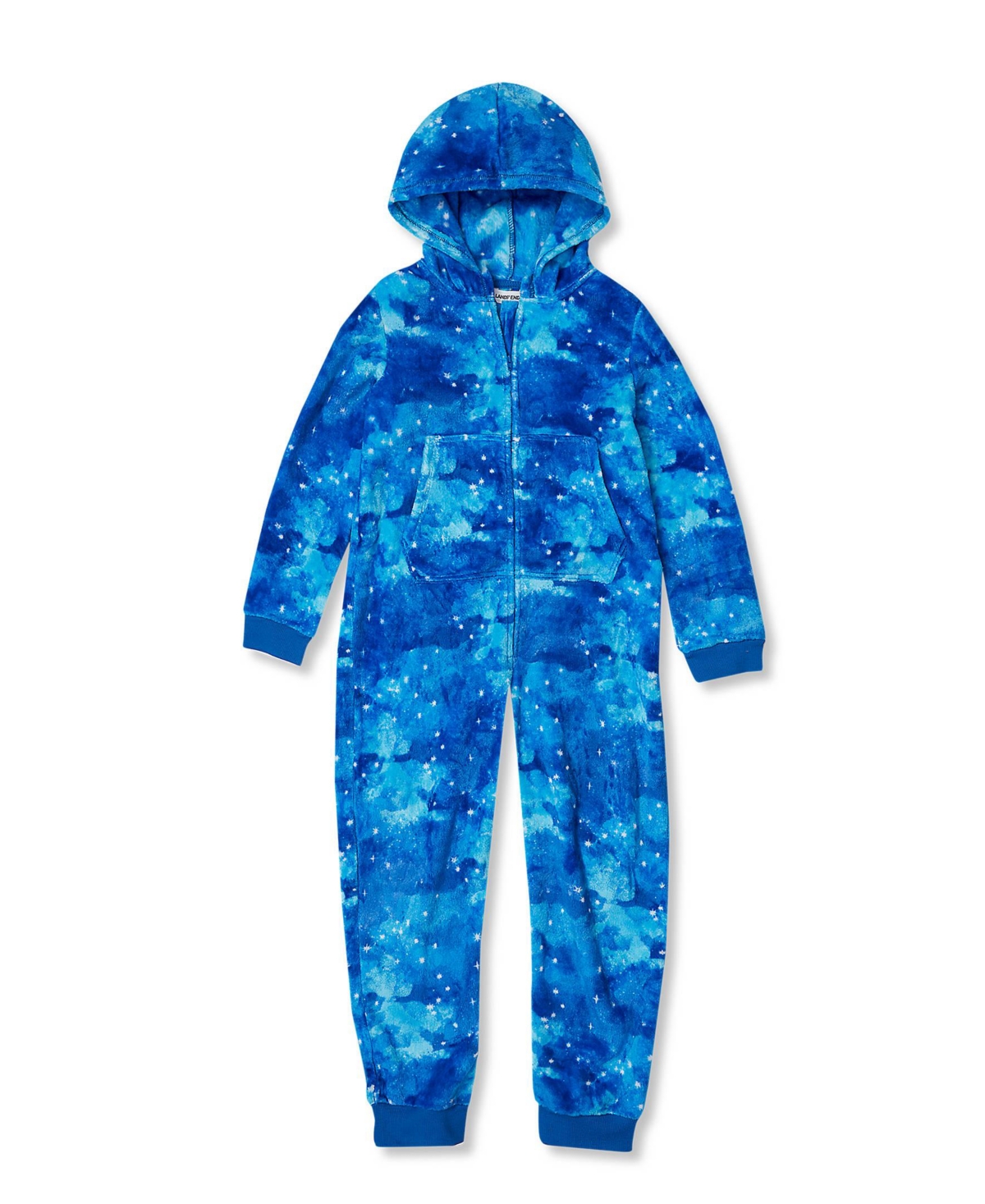 Click here for Lands End Kids Hooded Plush Onesie - Blue galaxy prices
