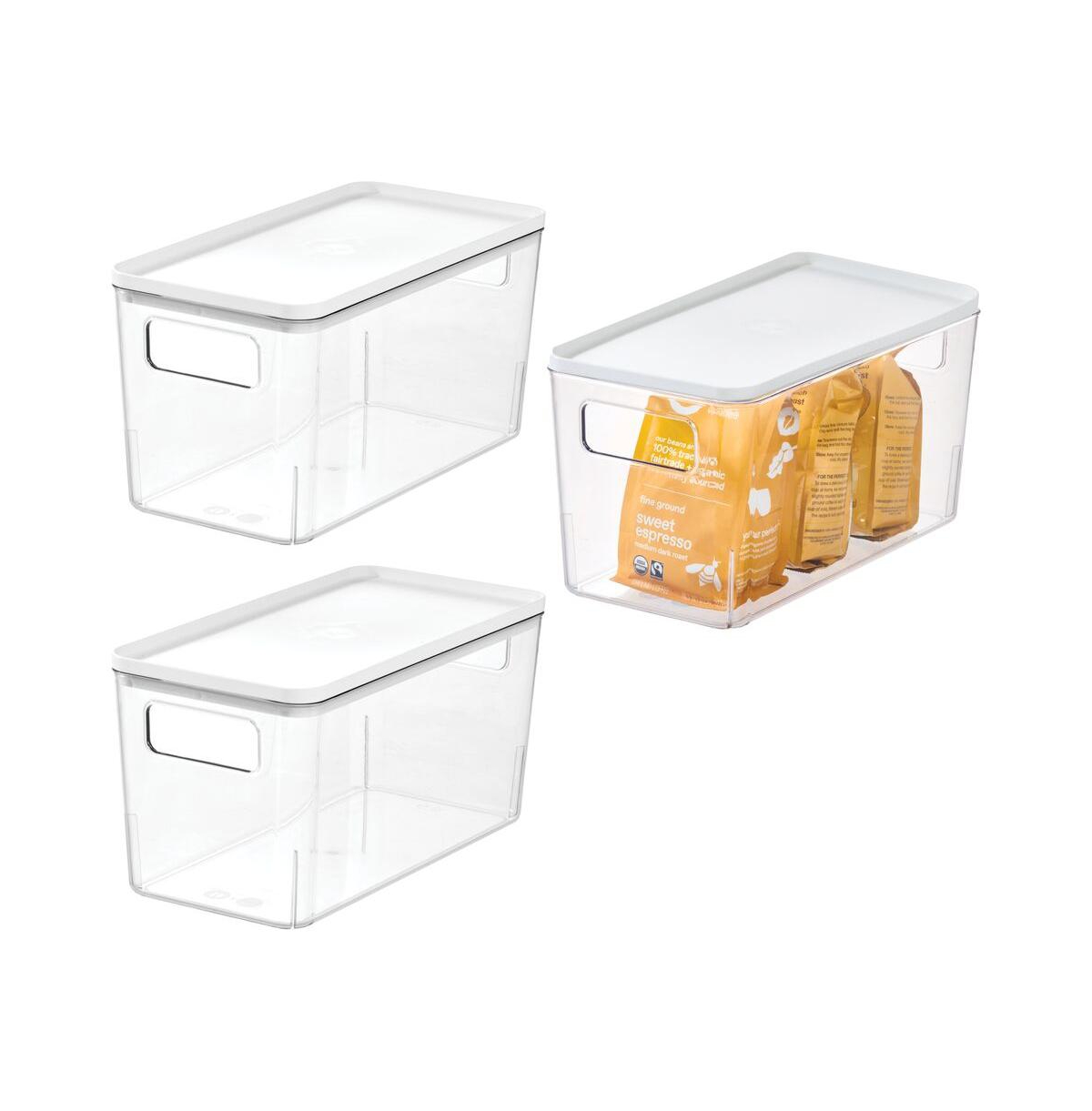 Click here for iDesign Pantry Bin with Lid for Kitchen - Set of 3... prices