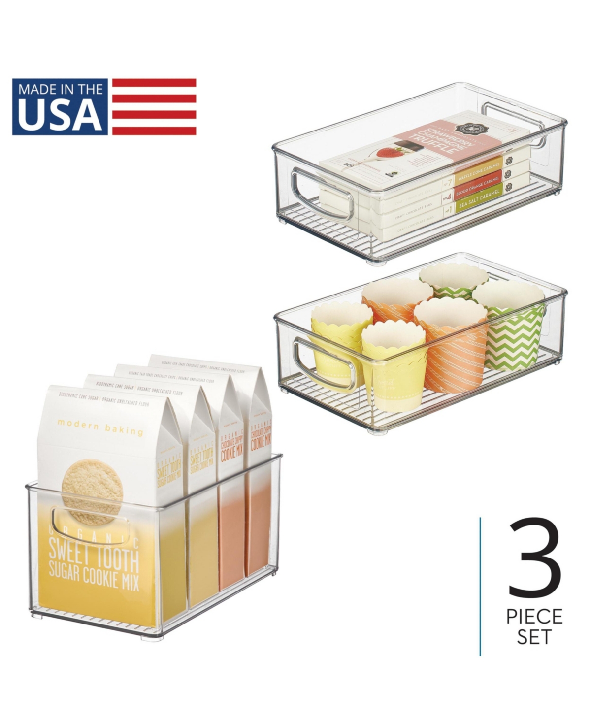Click here for iDesign Plastic Stackable Pantry Bins with Handles... prices
