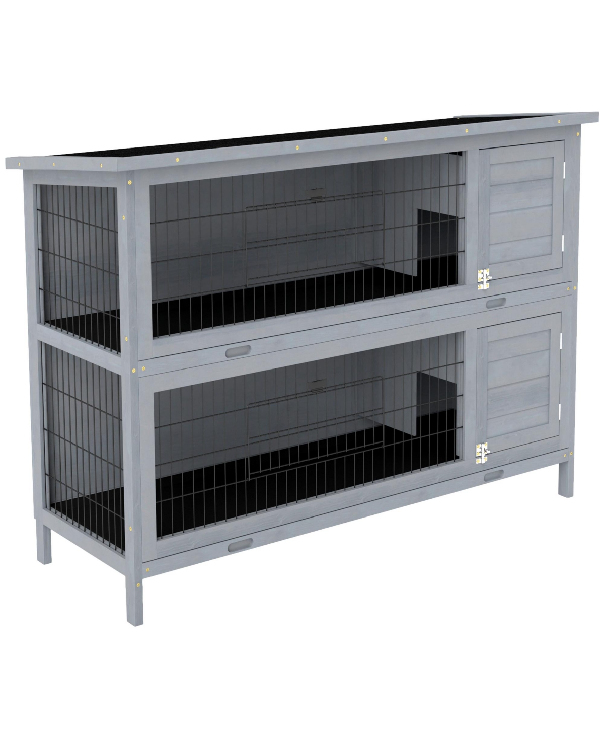 Click here for PawHut Wooden Bunny Cage w/ Dividers and Pull Out... prices