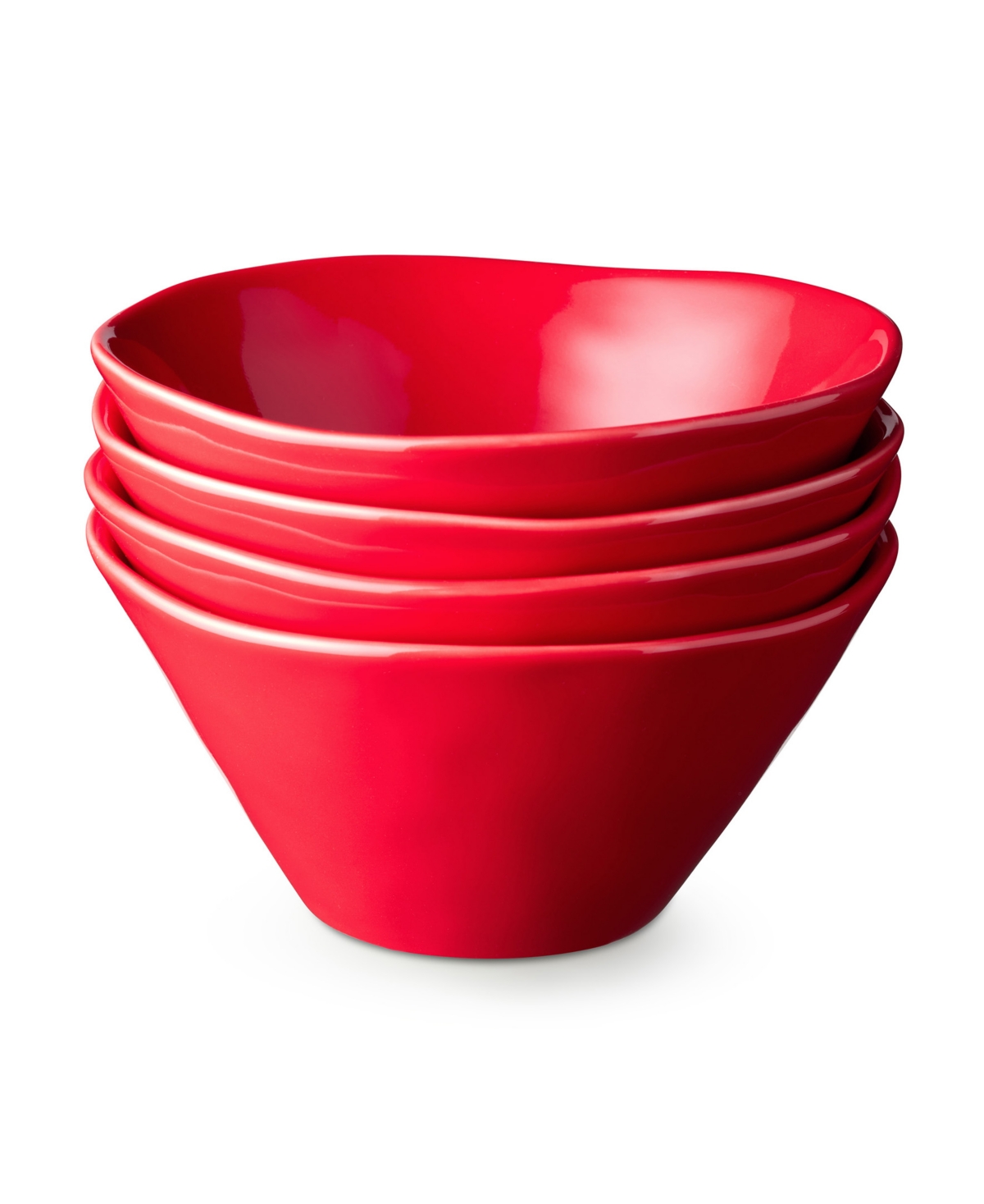 Certified International Berry Red Christmas Ice Cream Bowls  Set of 4 - Multi