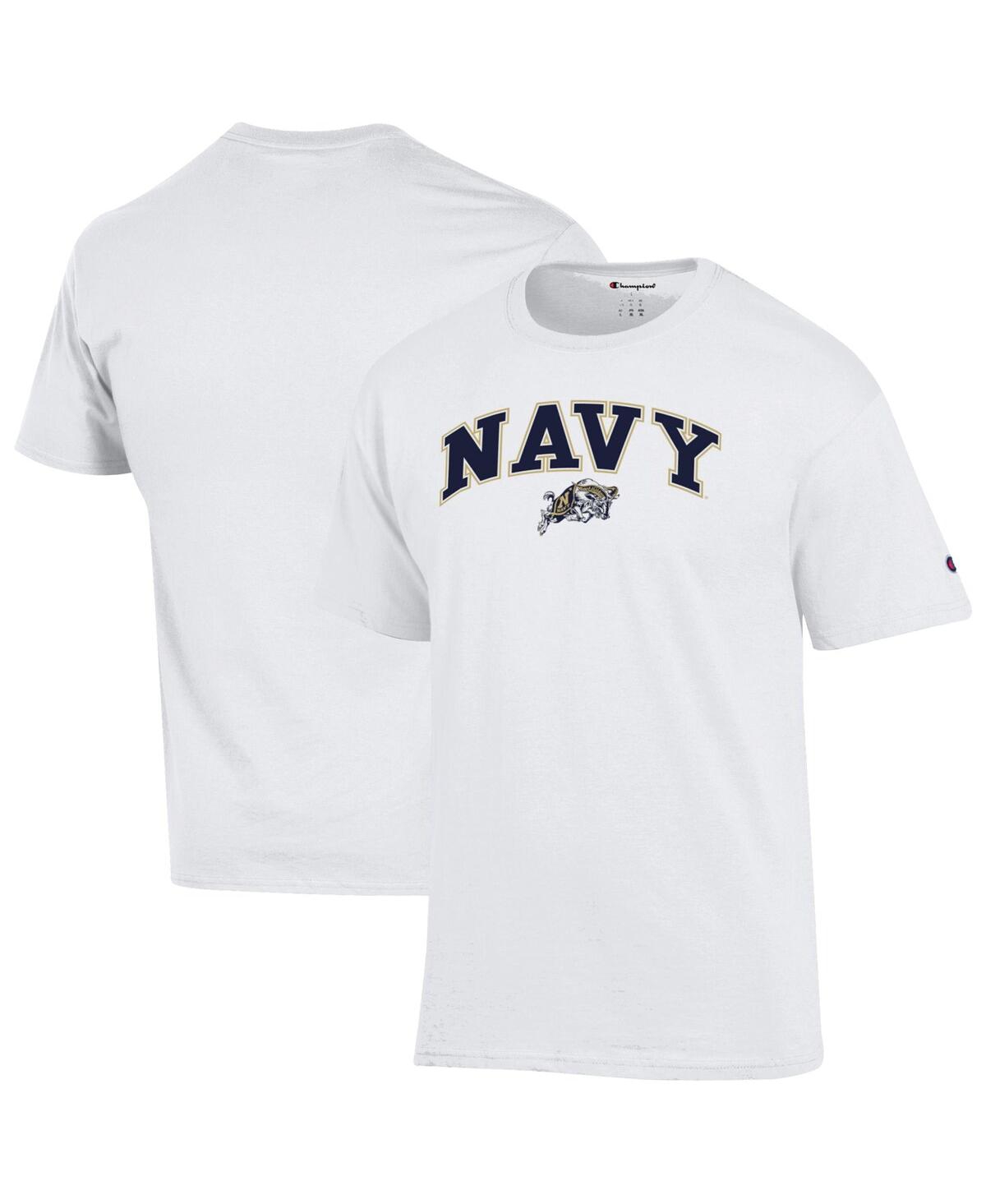 Click here for Champion Mens White Navy Midshipmen Arched Logo T-... prices