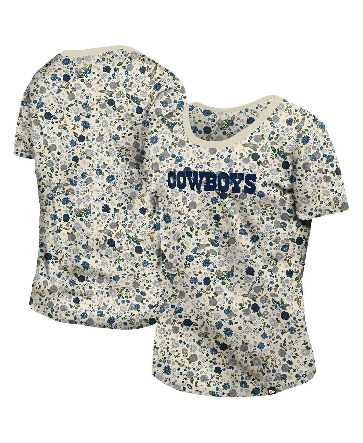 Click here for New Era Womens Cream Dallas Cowboys Glam Game Flor... prices