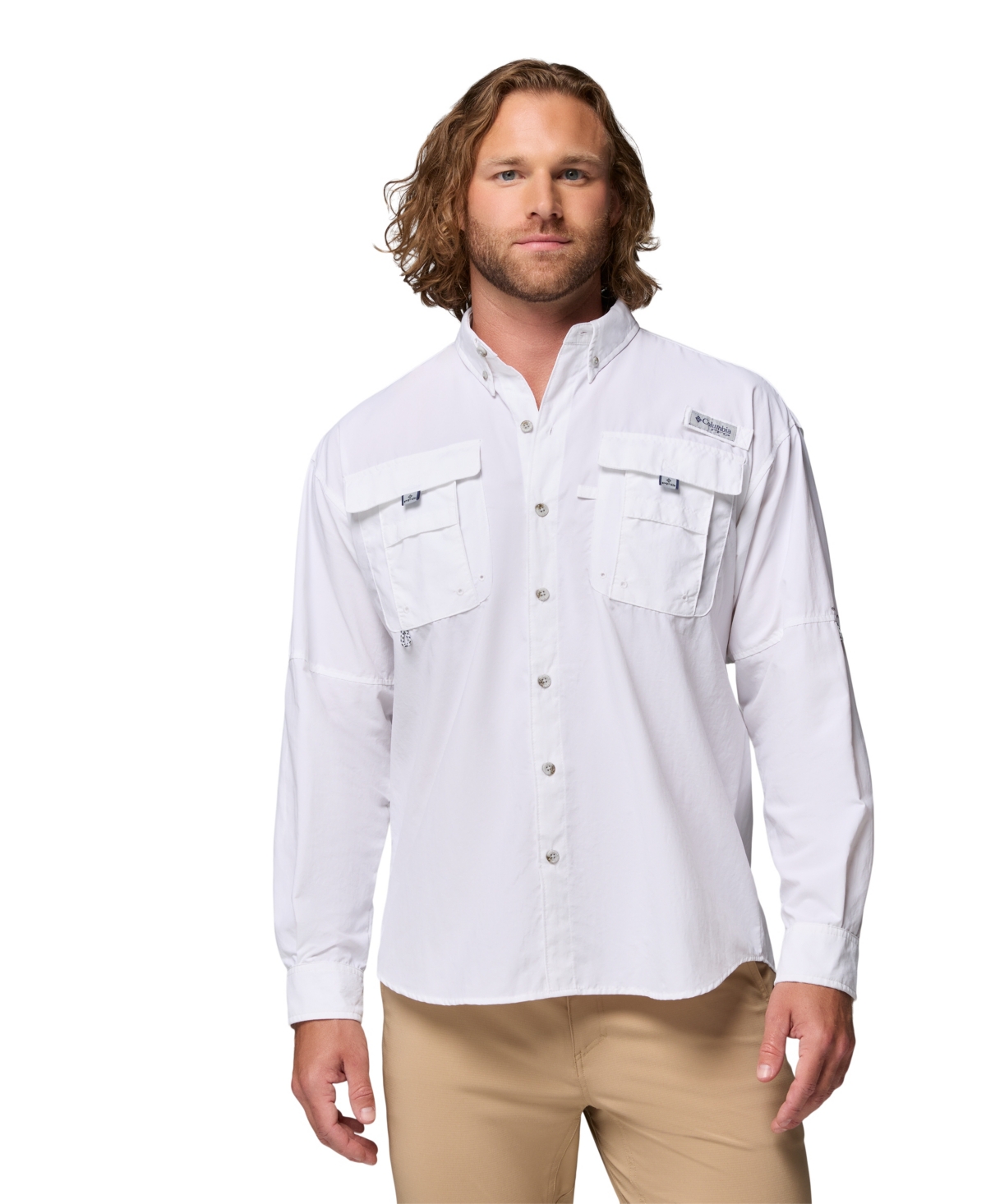 Click here for Columbia Mens Bahama Long Sleeve Shirt - White prices