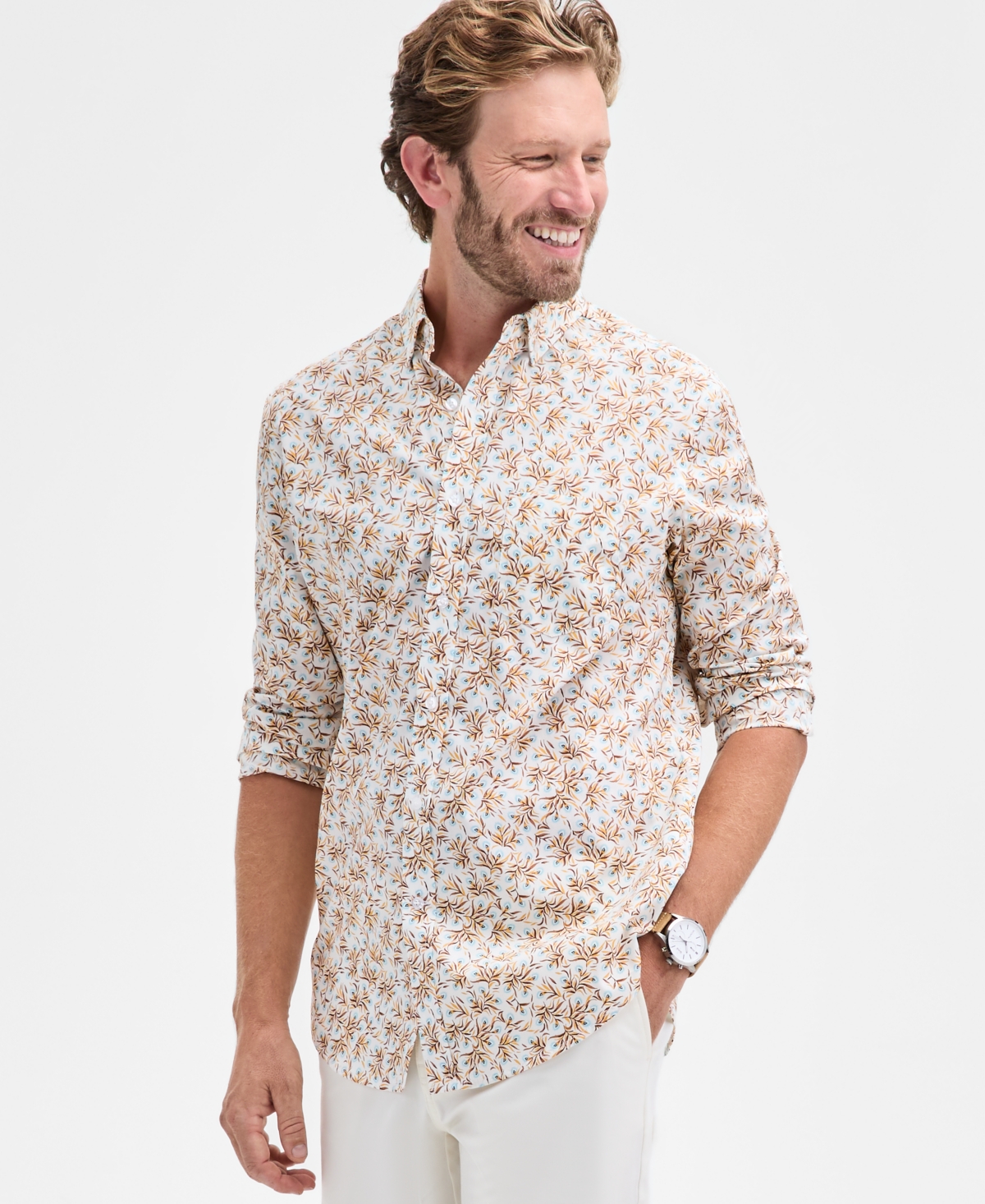 Click here for Club Room Long Sleeve Gingham Check Button-Down Sh... prices