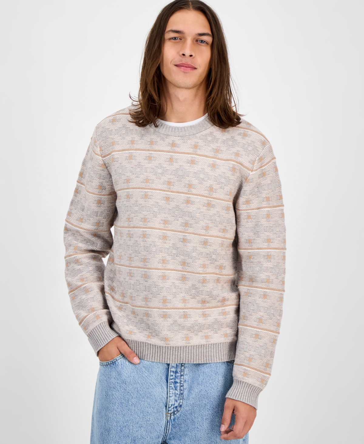 Click here for Sun + Stone Mens Archer Long-Sleeve Crewneck Sweat... prices