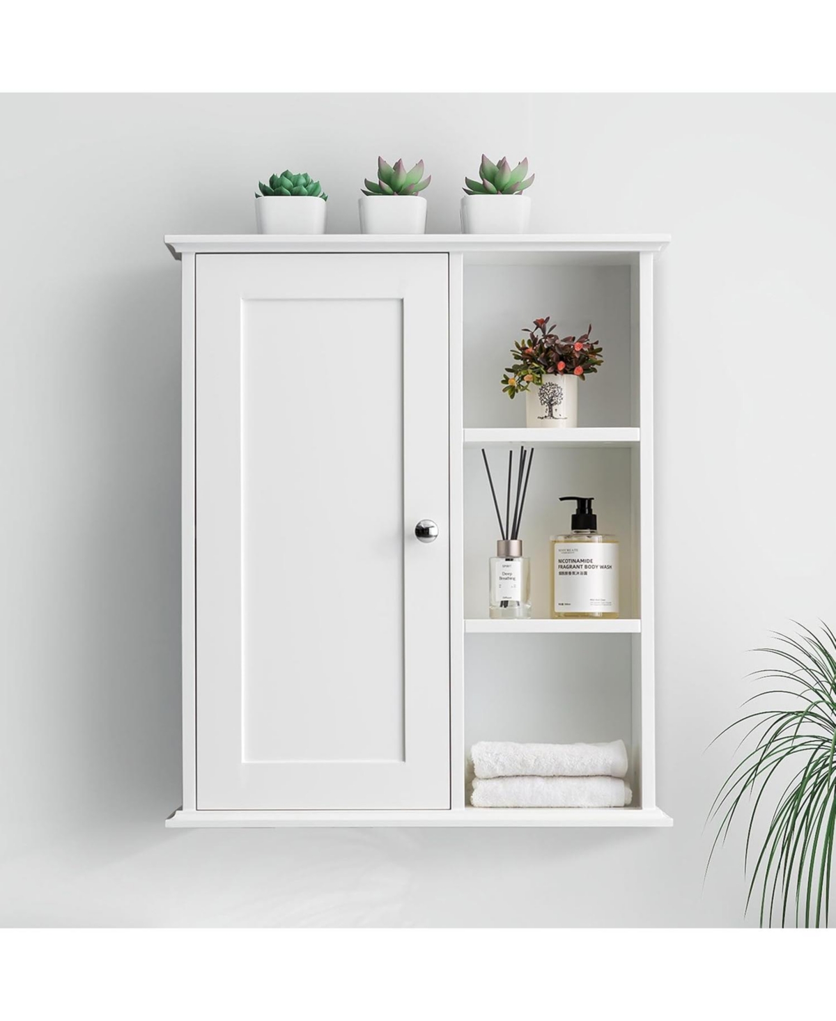 Click here for Vanirror White Wall-Mounted Over-The-Bathroom Stor... prices