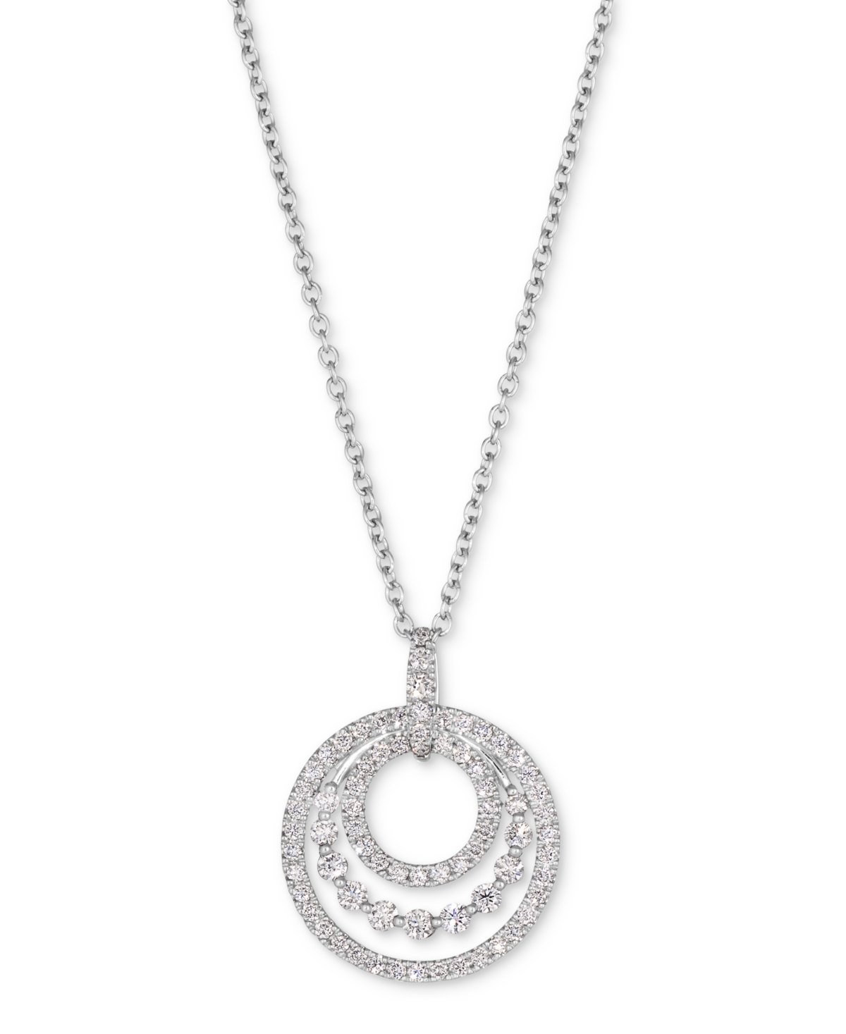 Click here for Le Vian Vanilla Diamond Triple Circle 18 Pendant N... prices