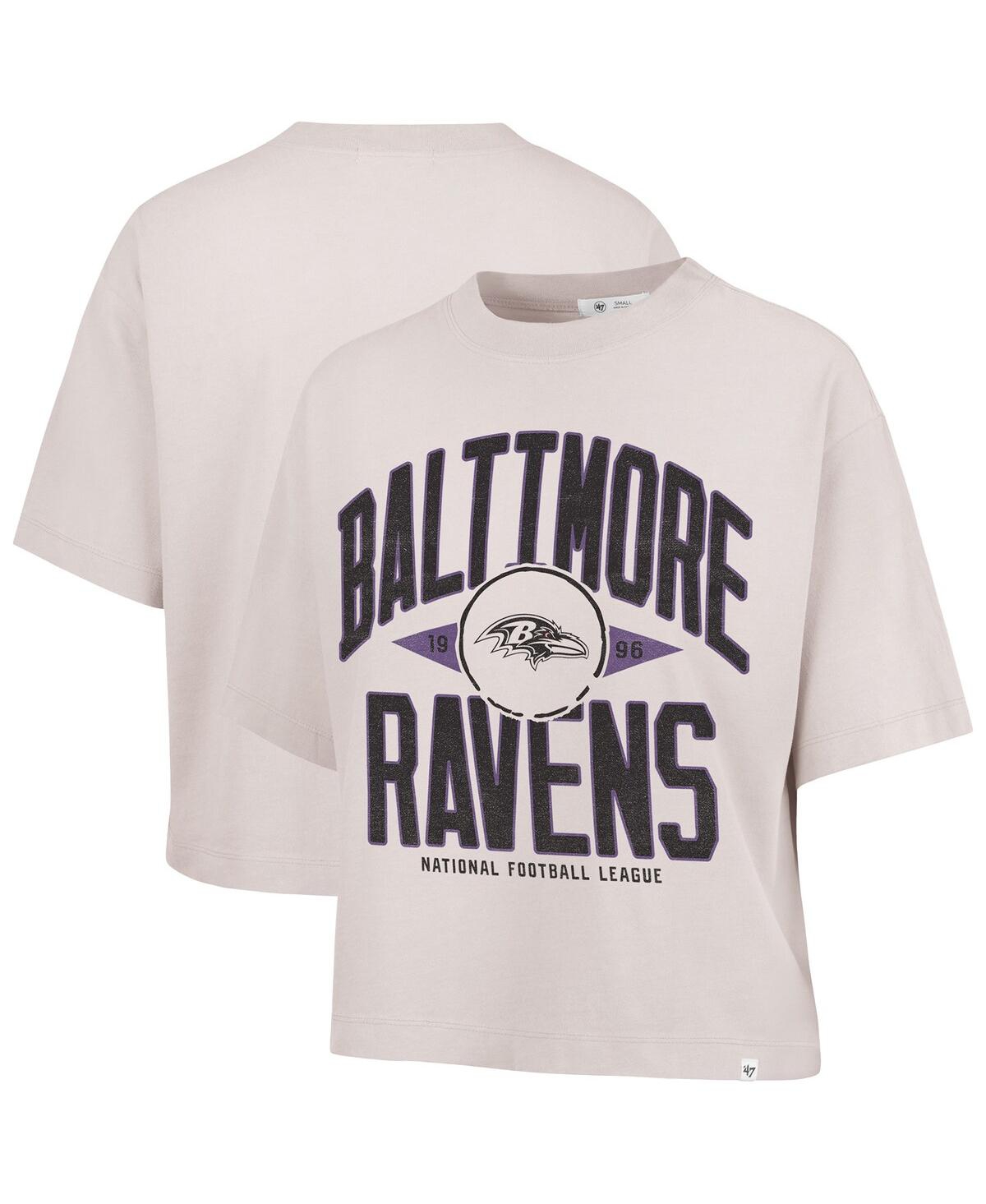 Click here for 47 Brand Womens Natural Baltimore Ravens Cropped W... prices