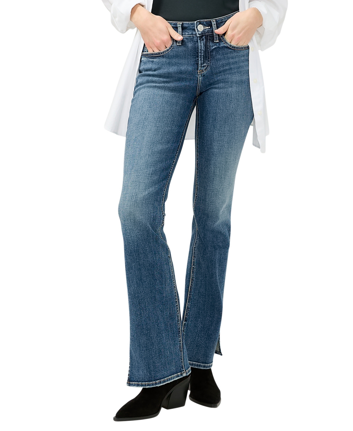 Click here for Silver Jeans Co. Womens Suki Mid Rise Curvy Fit Bo... prices