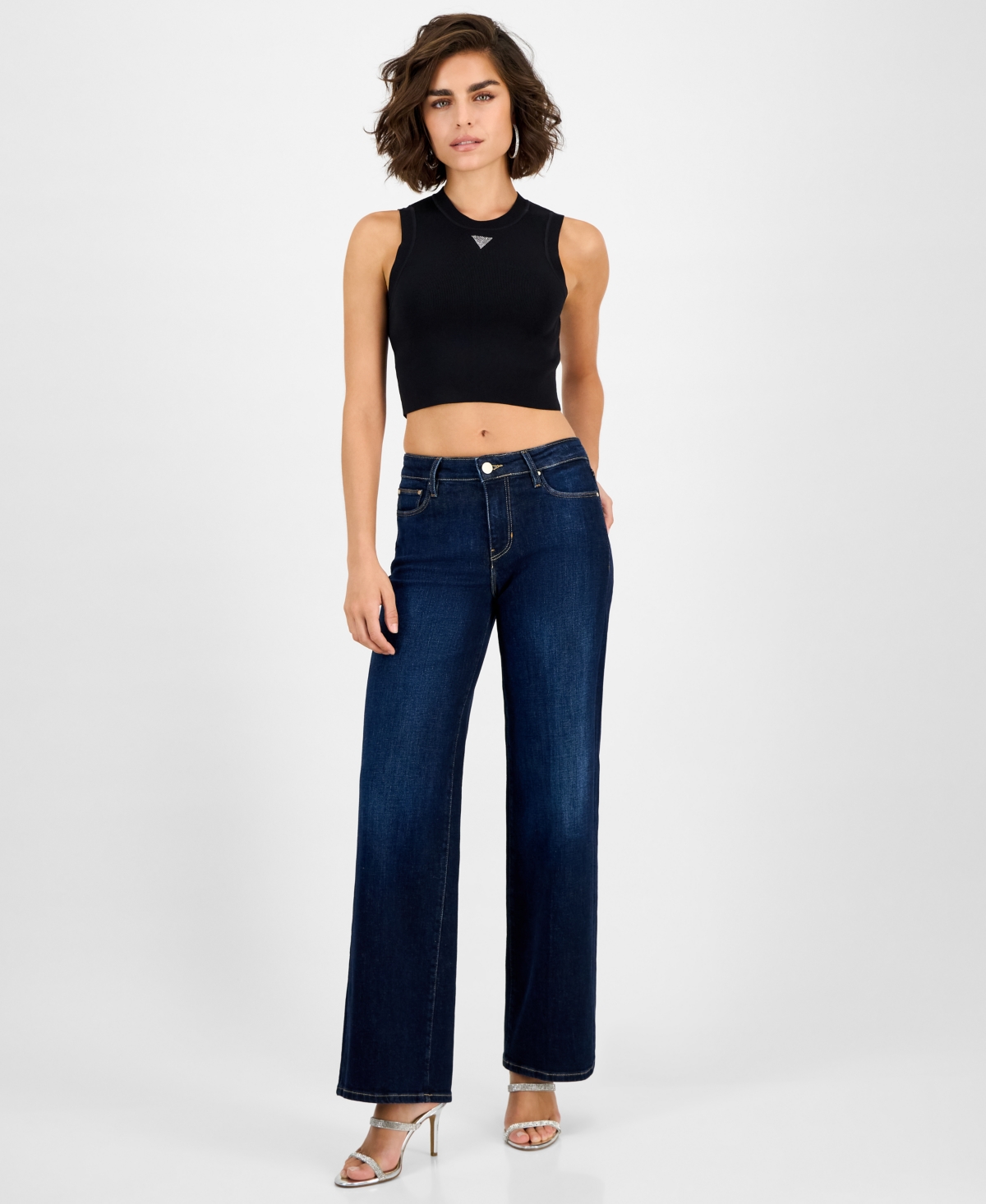 Click here for Guess Womens Sexy Palazzo Wide Leg Jeans - CACHEMI... prices