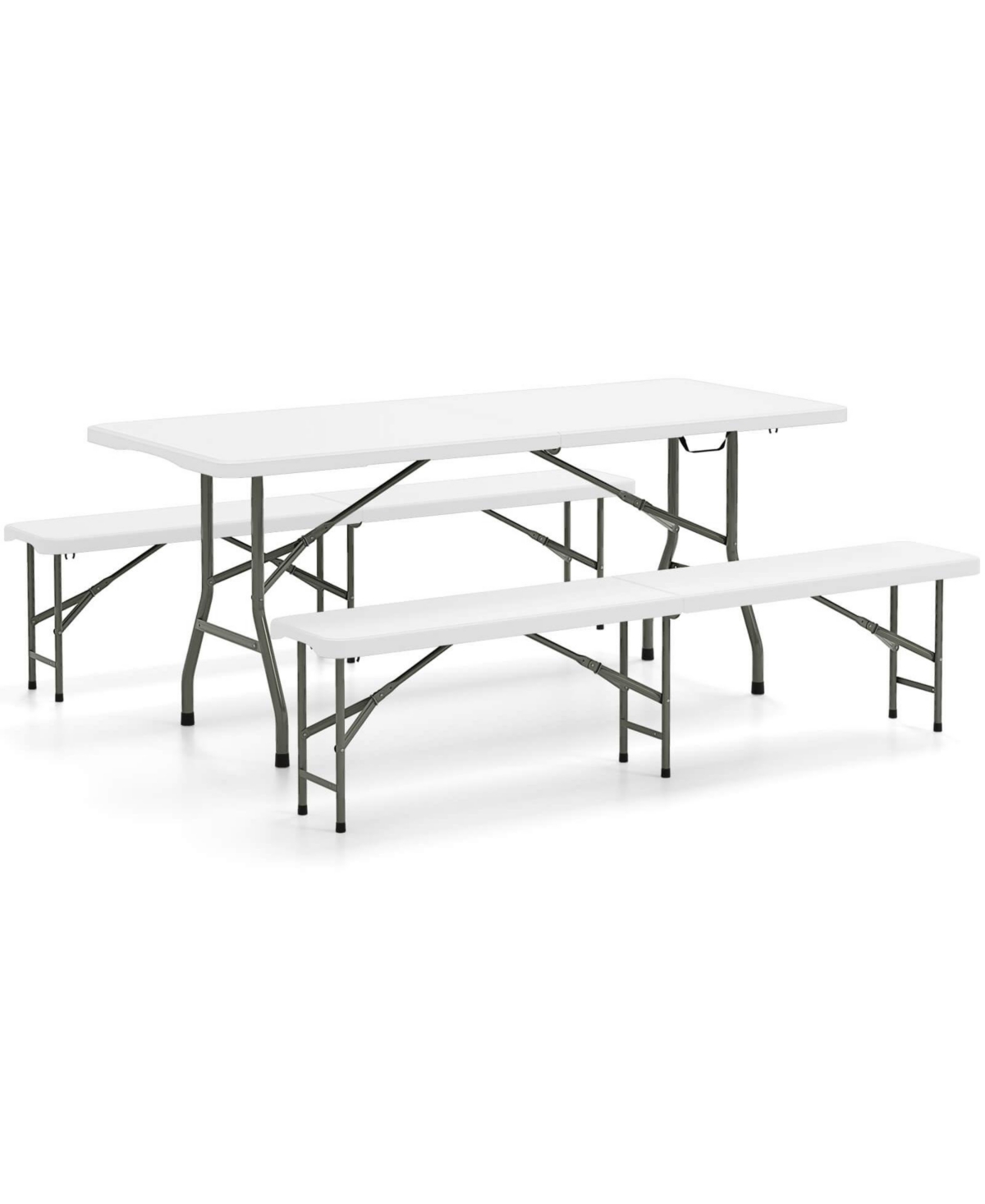 Click here for Gymax 3 Pcs Folding Picnic Table Set w/ 6 ft Table... prices