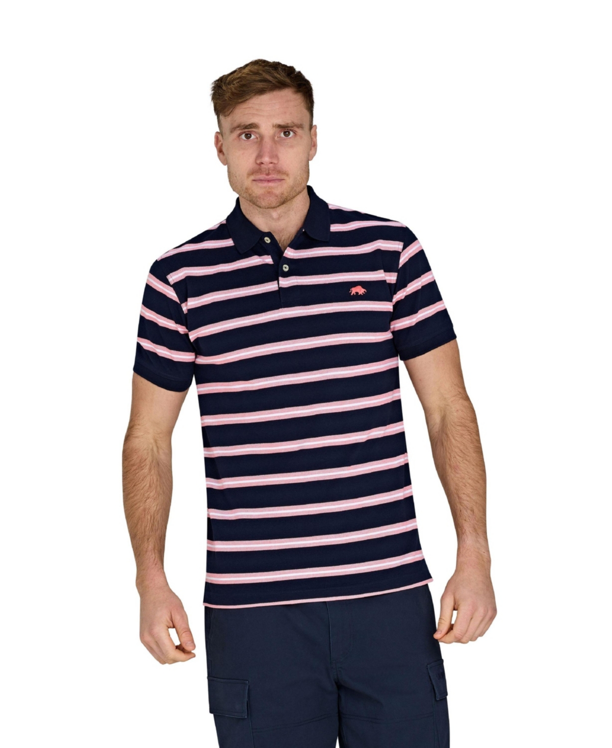 Click here for Raging Bull Mens Trio Stripe Polo - Navy prices