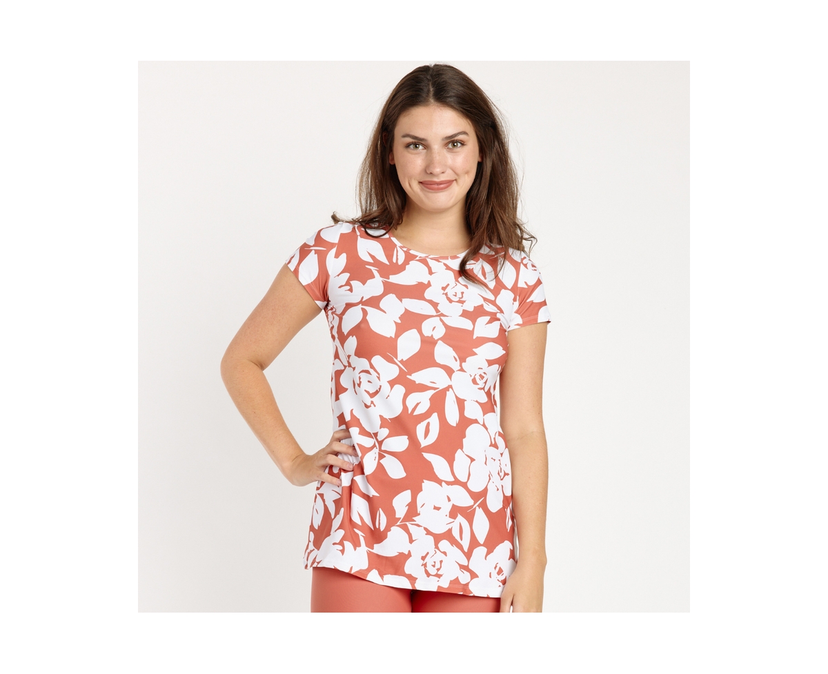 Click here for Calypsa Womens Anna Swim Tunic - Rusty rose prices
