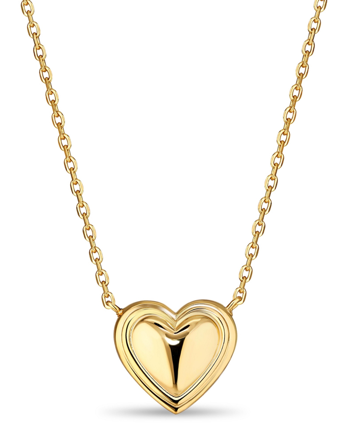Click here for Devata Contour-lined Heart Necklace in Gold Plated... prices