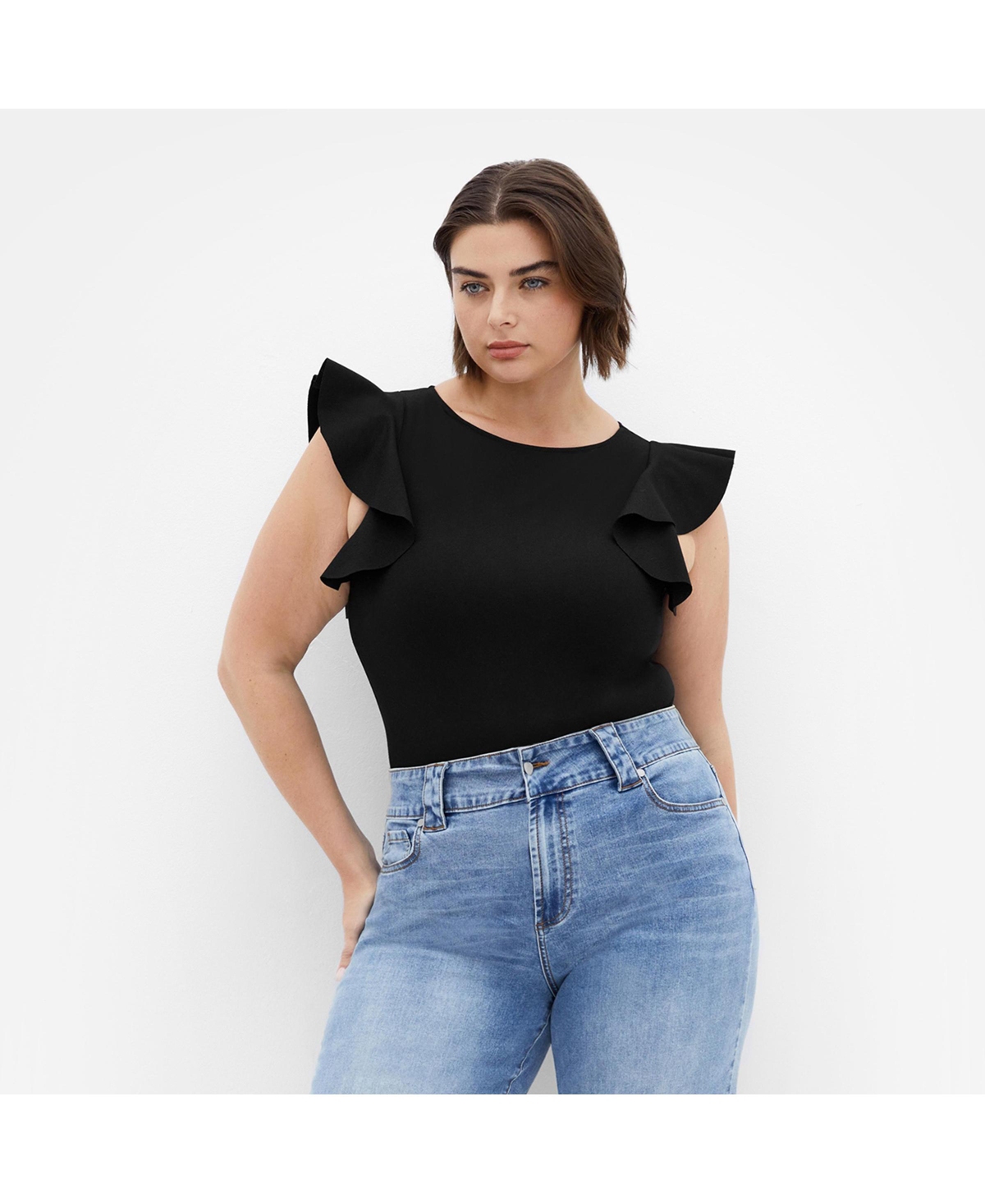 Click here for City Chic Womens Plus Size Daphne Bodysuit - Black prices