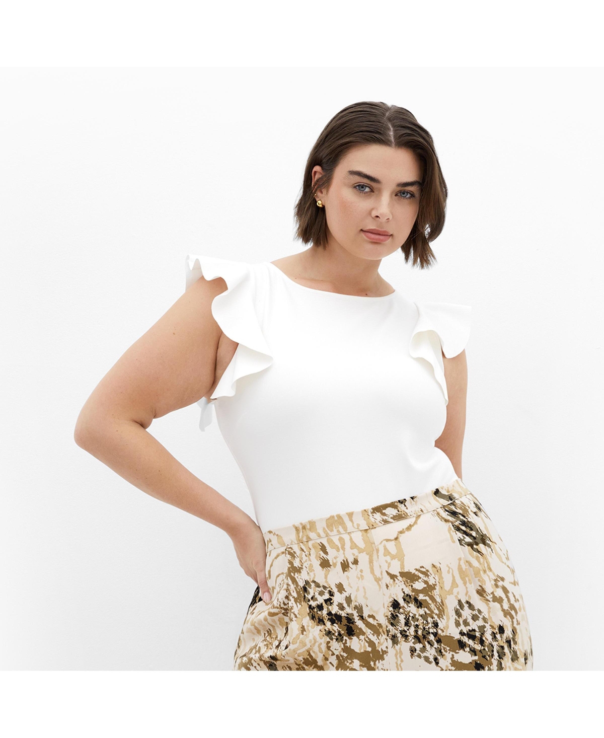 Click here for City Chic Womens Plus Size Daphne Bodysuit - Cream prices