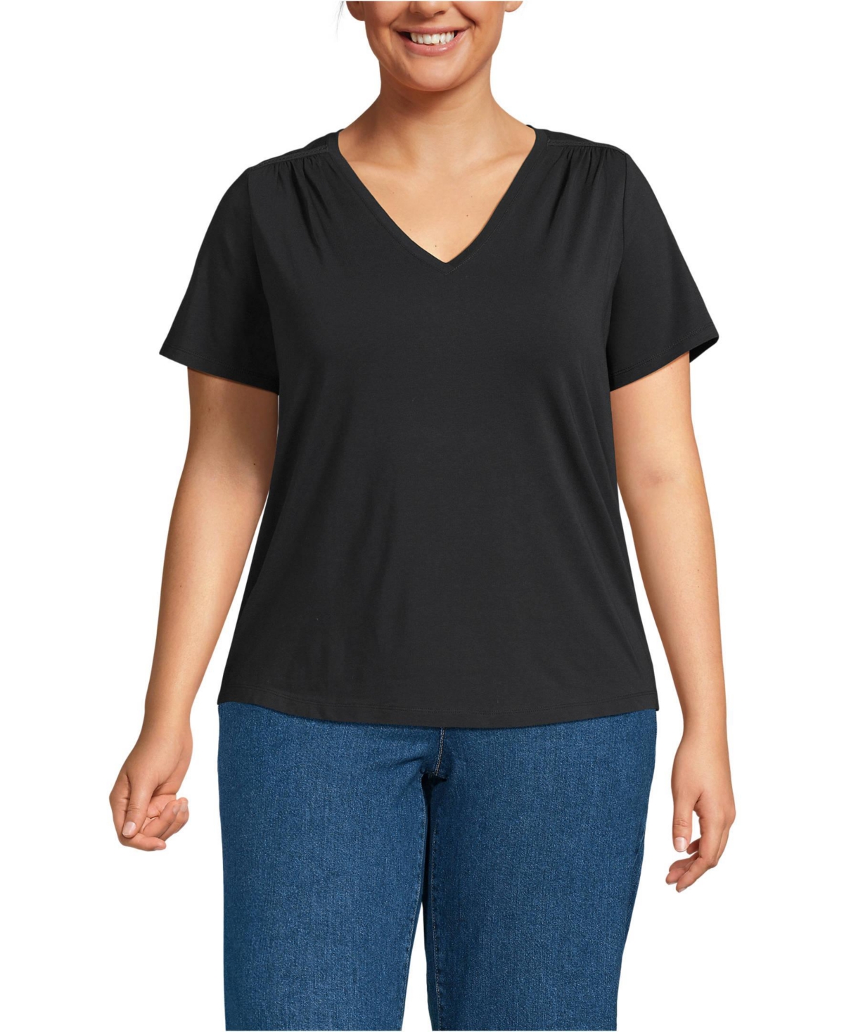 Click here for Lands End Plus Size Short Sleeve Lightweight Jerse... prices