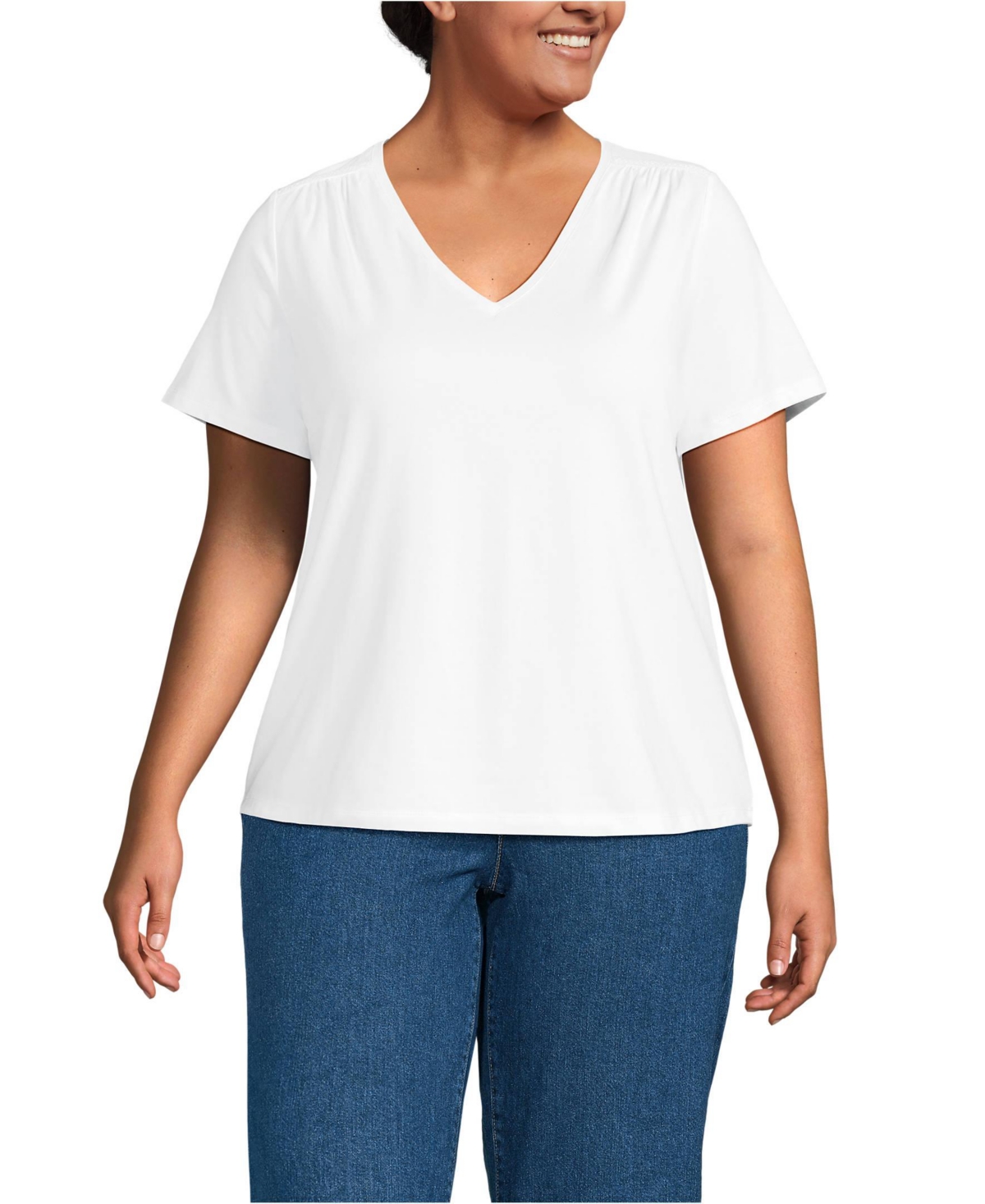 Click here for Lands End Plus Size Short Sleeve Lightweight Jerse... prices