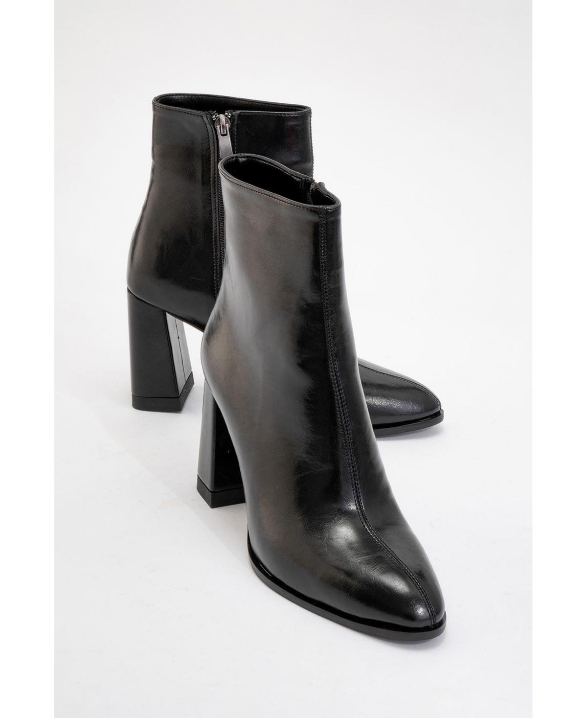 Click here for Prologue Shoes Jewel High Heel Boot - Black faux l... prices