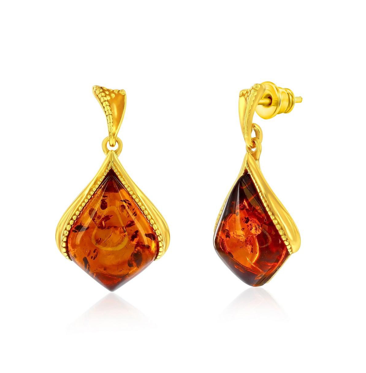 Click here for Caribbean Treasures Sterling Silver  Amber Marquis... prices