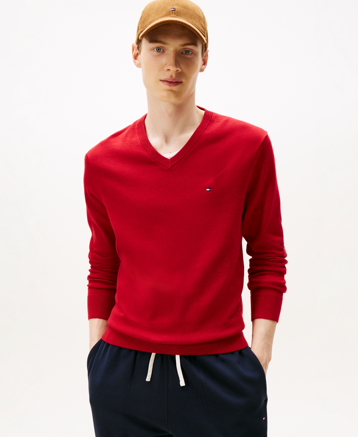 Click here for Tommy Hilfiger Mens Essential Solid V-Neck Sweater... prices