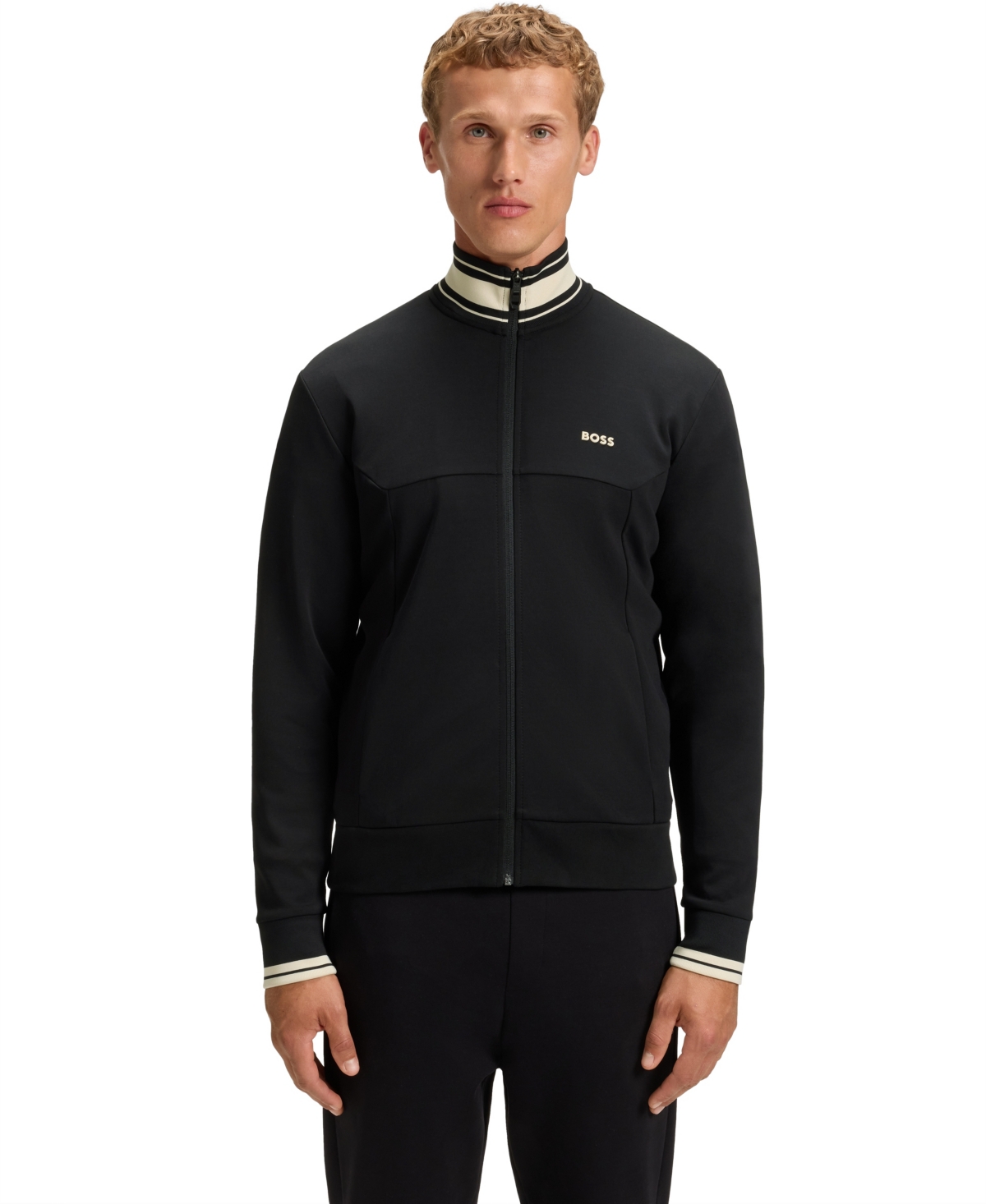Click here for Boss by Hugo Boss Mens Cotton-Blend Zip-Up Sweatsh... prices