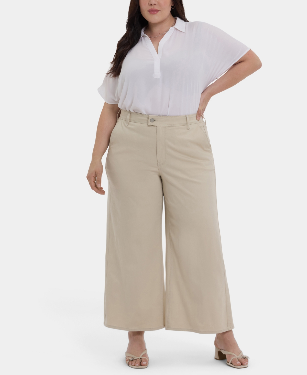 Click here for Nydj Plus Size Mona Wide Leg Trouser Ankle Pants -... prices
