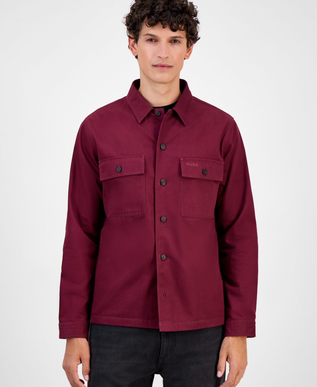 Click here for Hugo By Hugo Boss Mens Cotton Twill Oversized Shir... prices