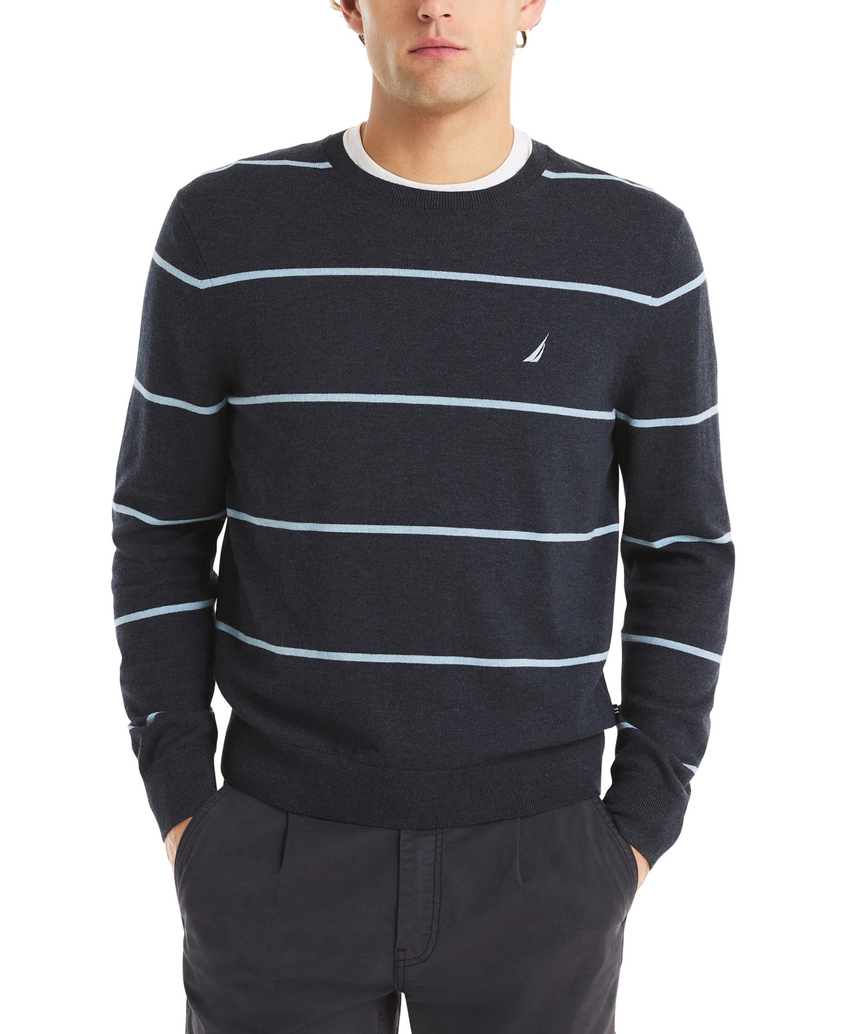Click here for Nautica Mens Performance Striped Crewneck Sweater... prices