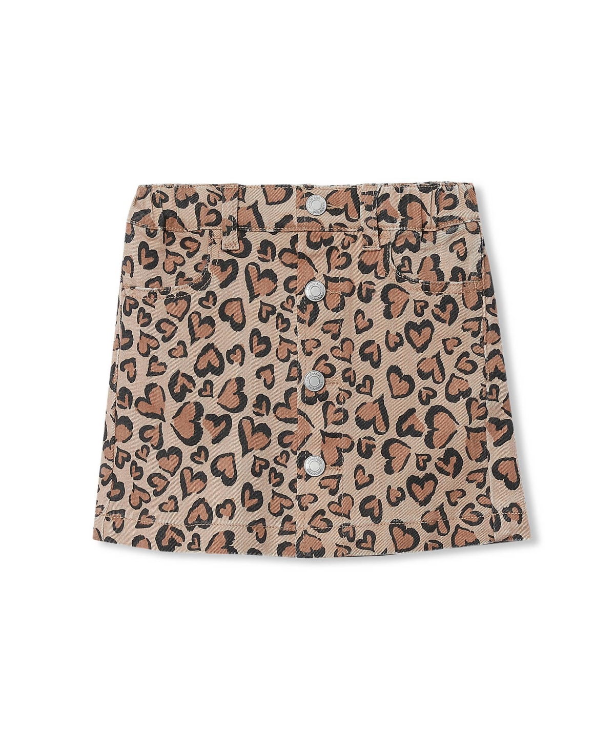 Click here for Lands End Girls Denim Skort - Tan cheetah hearts prices