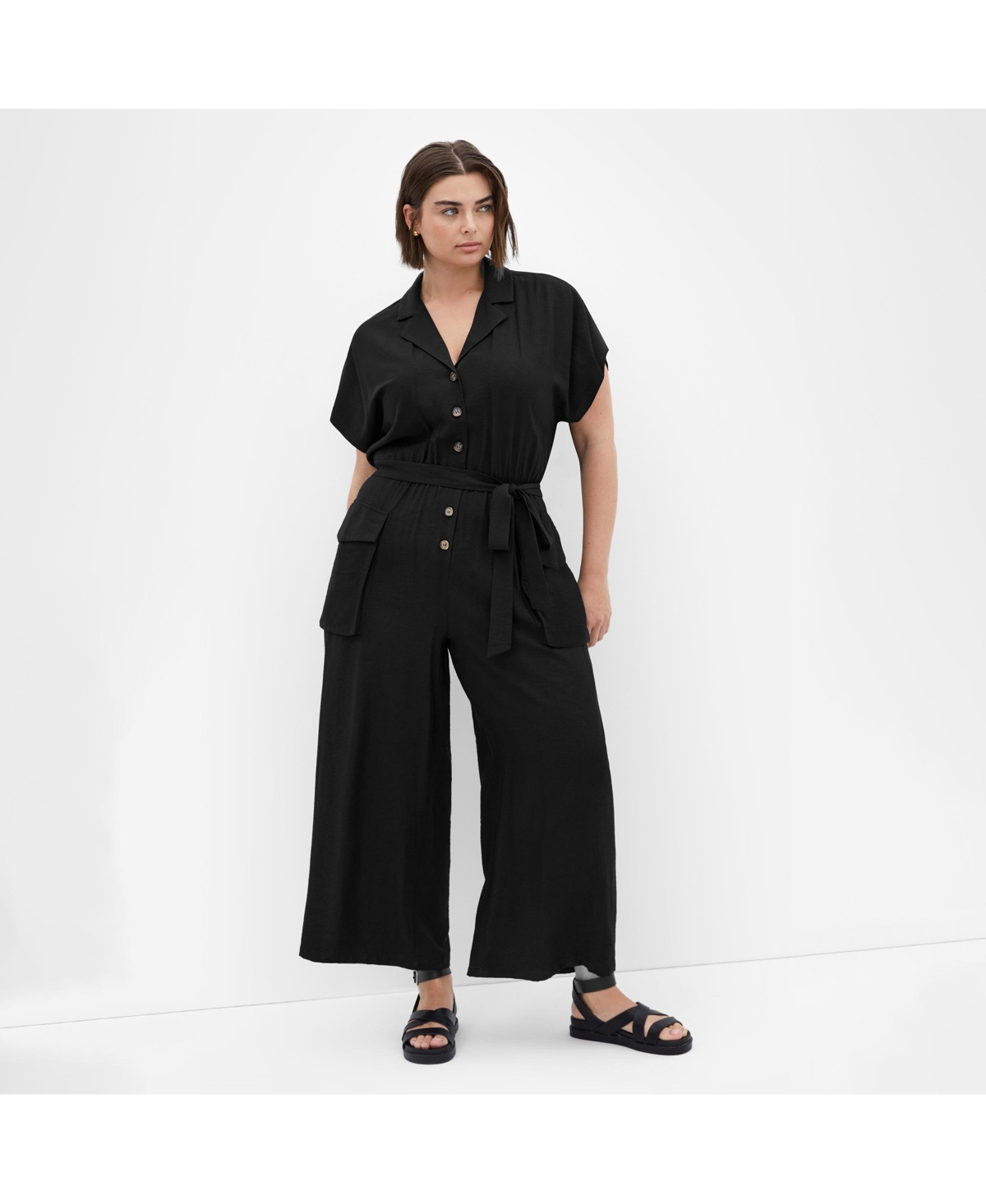 Click here for City Chic Womens Plus Size Emilie Jumpsuit - Black prices