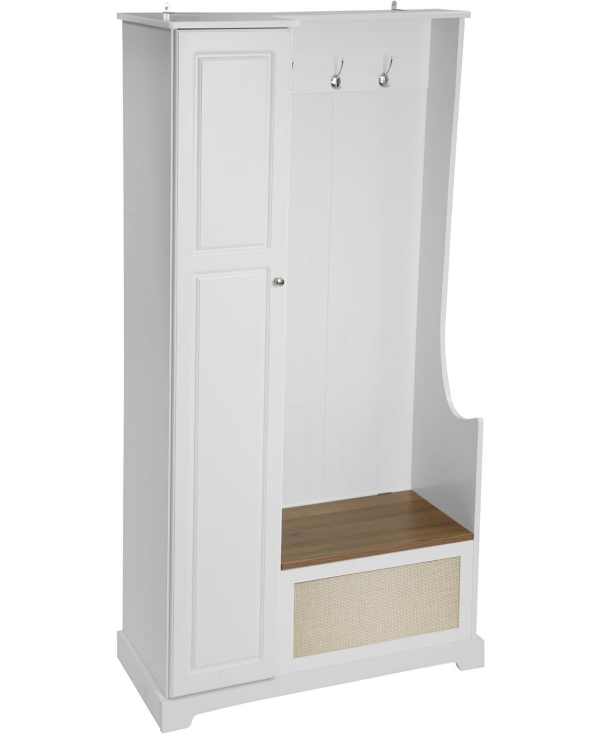 Click here for Vanirror White Hall Tree with Bench - Spacious Sto... prices