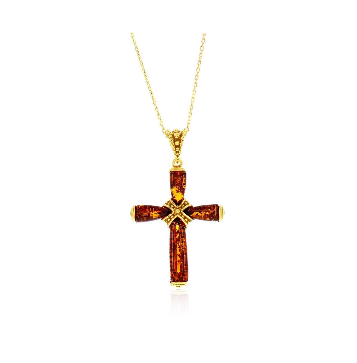 Click here for Caribbean Treasures Sterling Silver  Amber Cross P... prices