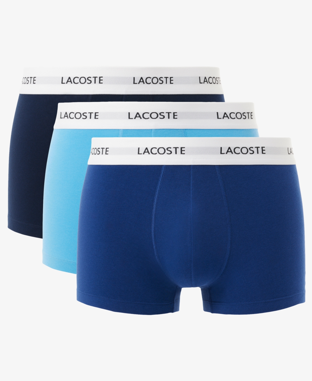 Click here for Lacoste Mens Stretch 3 3-pack Trunks - Blue/Light... prices