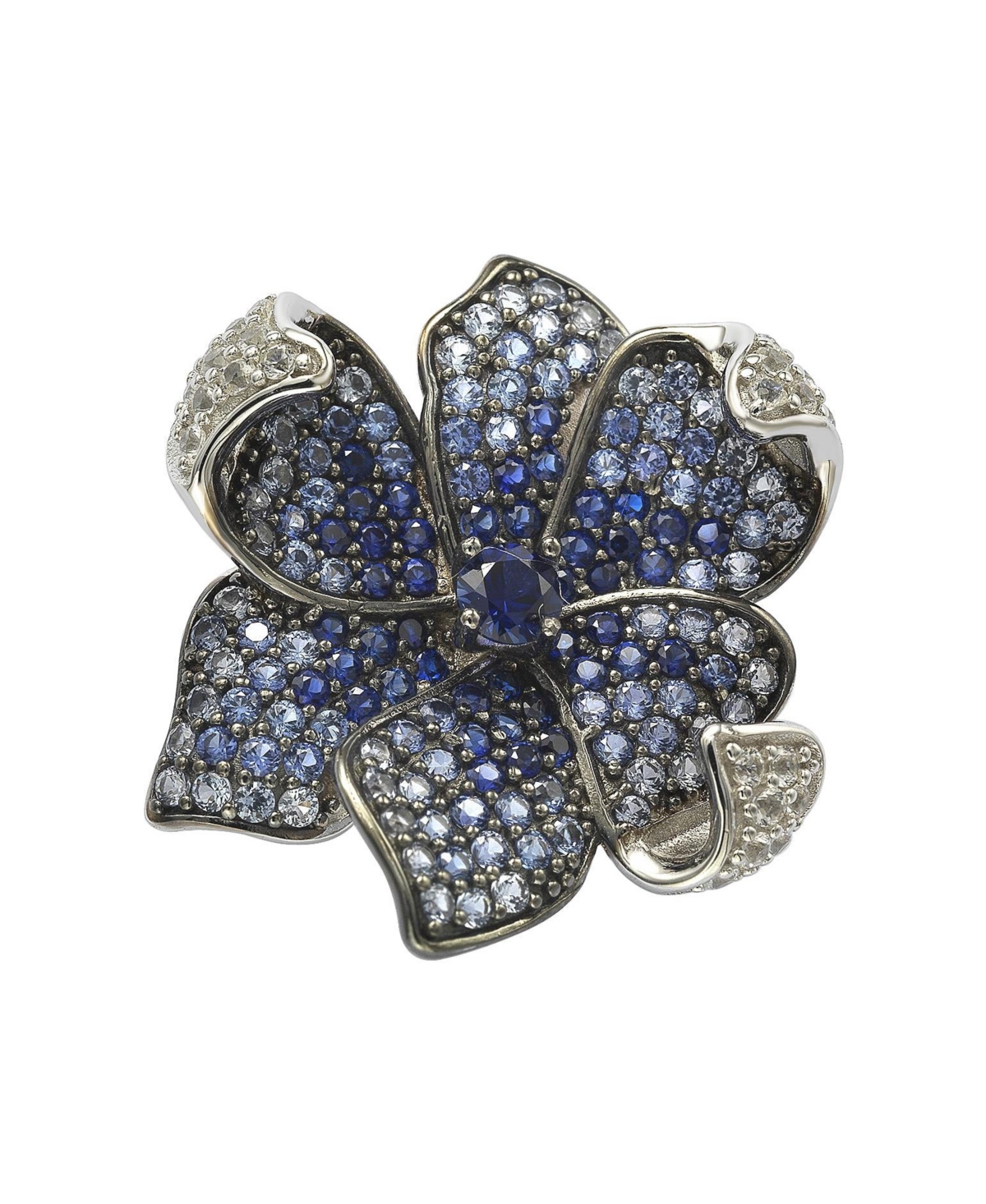 Click here for Suzy Levian Sterling Silver Sapphire & Created Whi... prices