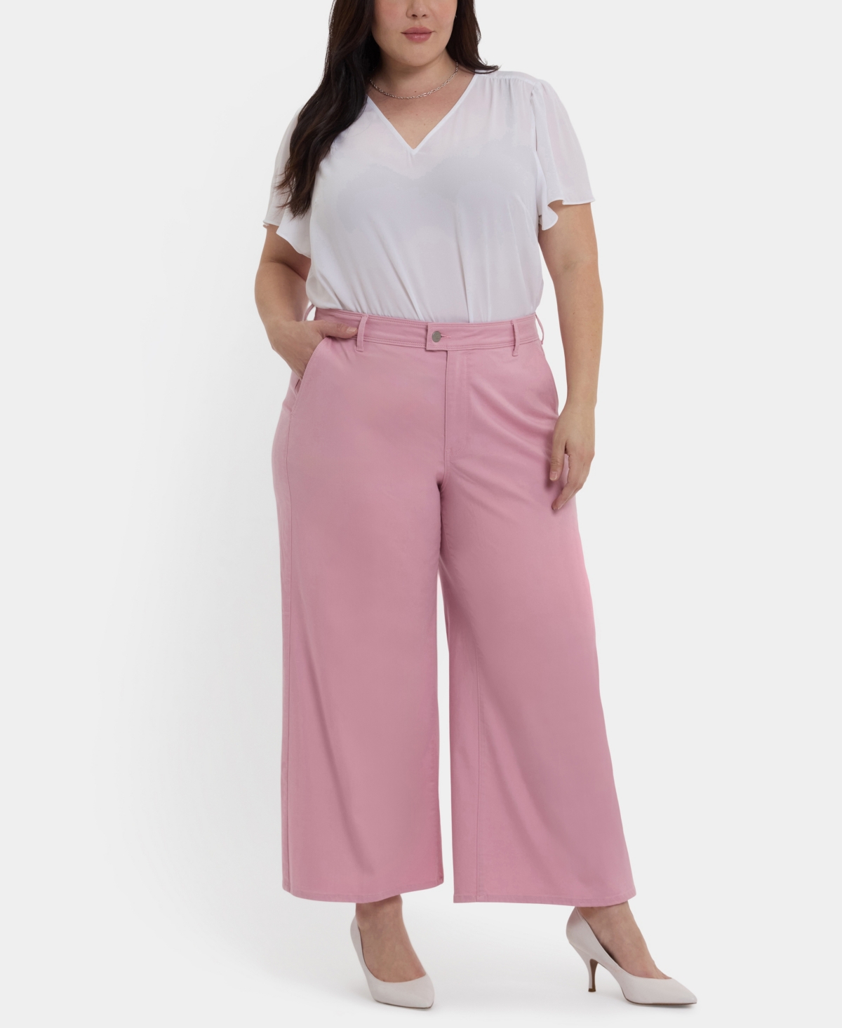 Click here for Nydj Plus Size Mona Wide Leg Trouser Ankle Pants -... prices