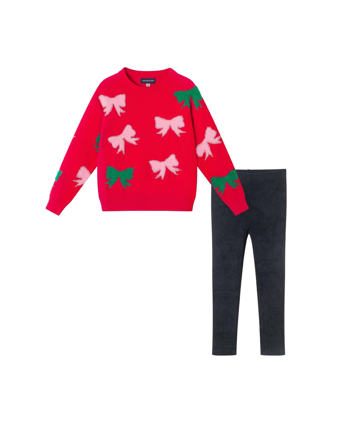 Click here for Andy & Evan Toddler/Child Girls Bow Icon Sweater a... prices