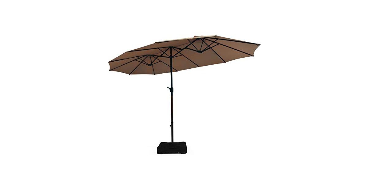 Click here for Mecale 15 Feet Double-Sided Twin Patio Umbrella wi... prices